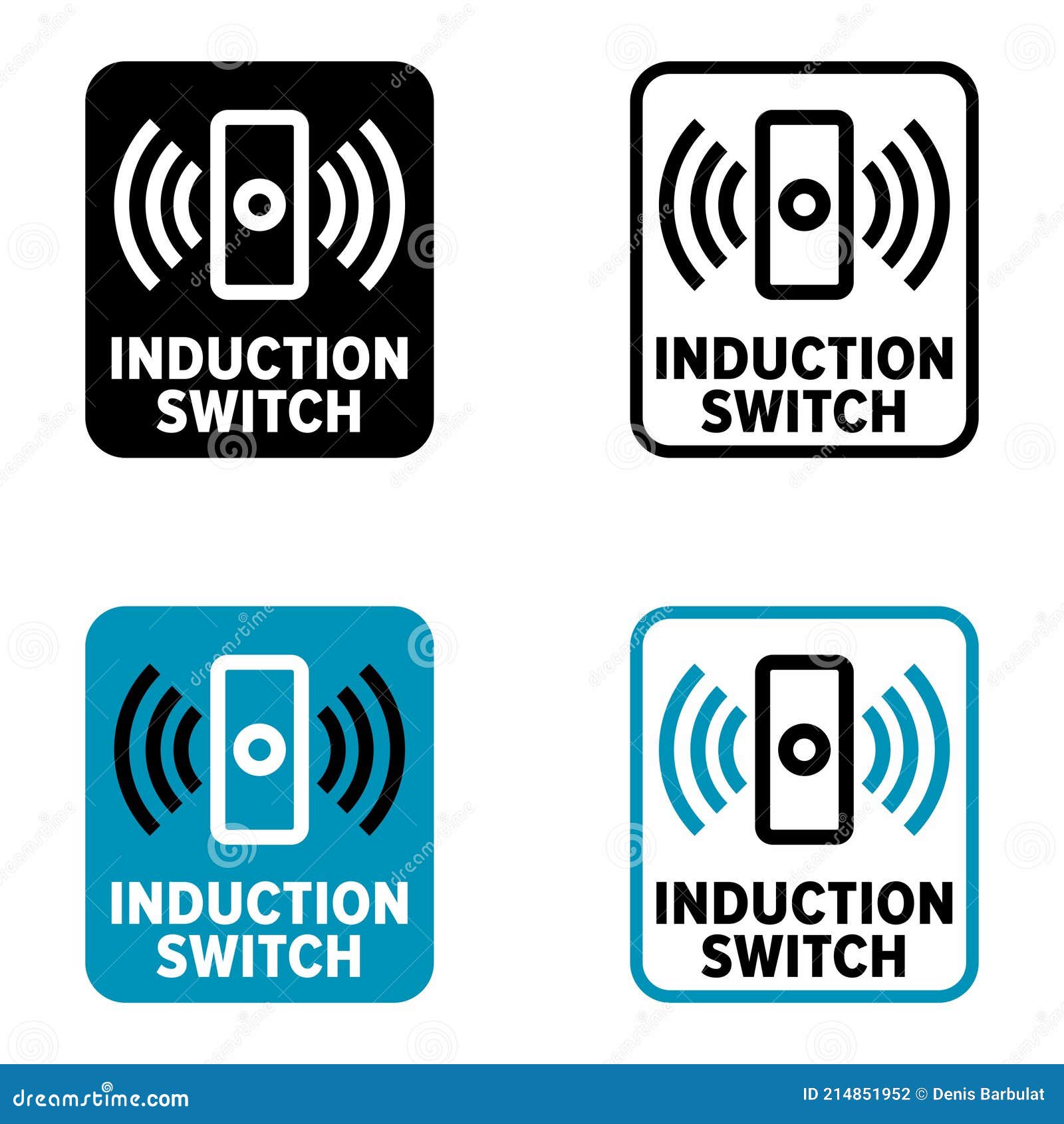 Induction Switch Smart Power Control System Information Sign Stock ...