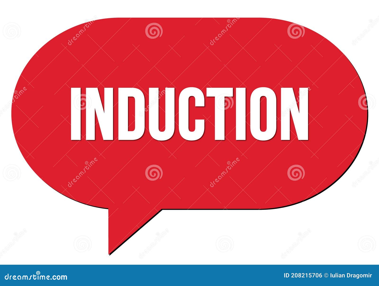 INDUCTION Text Written in a Red Speech Bubble Stock Illustration ...
