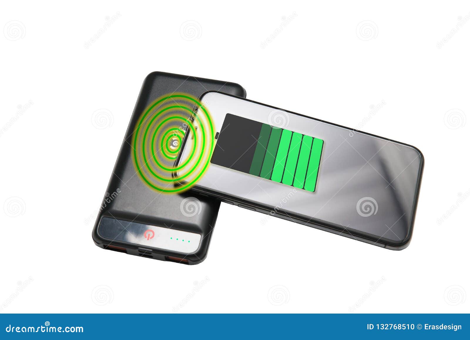 Inductive Charging of Smartphone, Mobile Phone Fast Loading Editorial ...