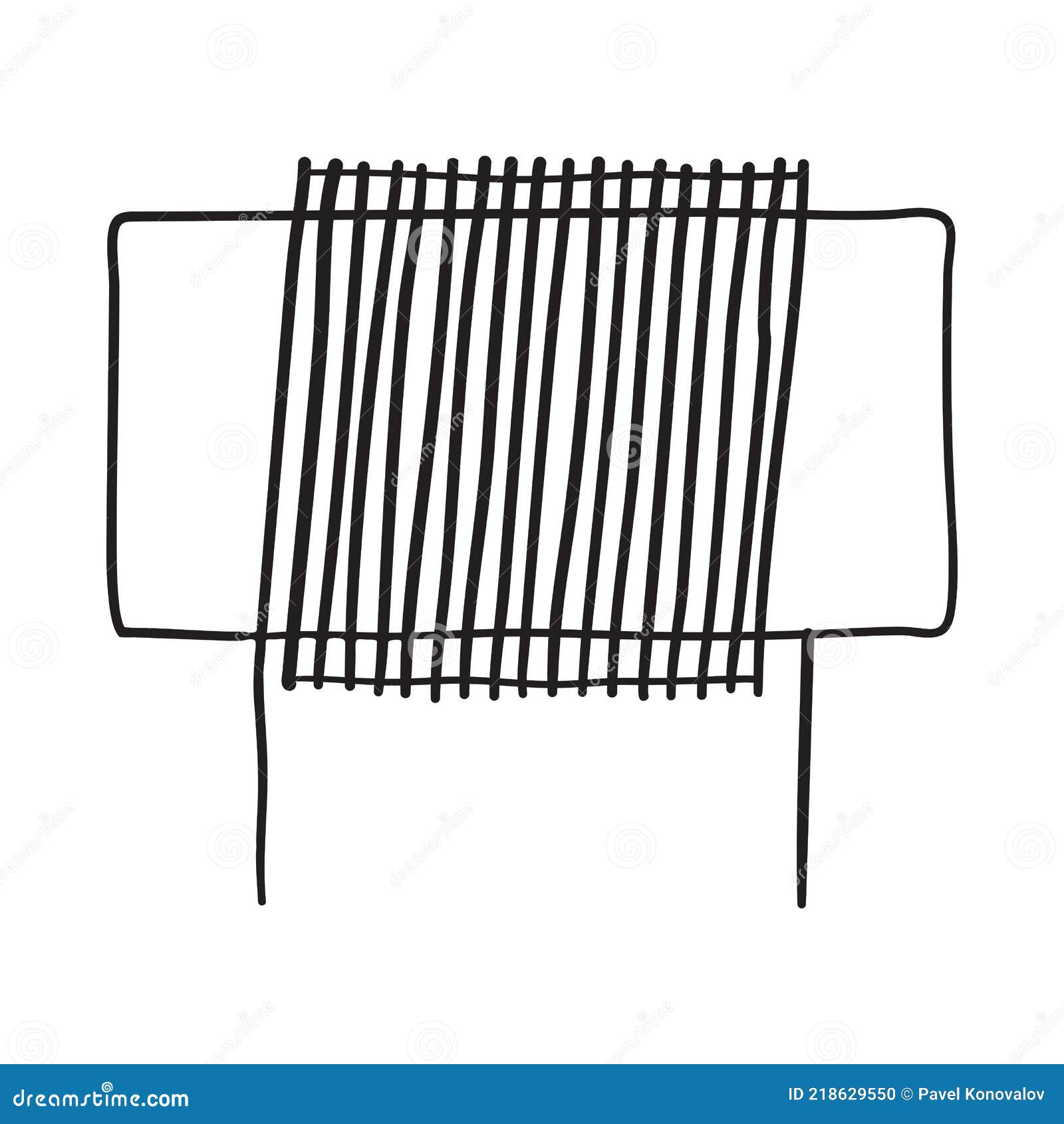 Inductor Coil Icon stock vector. Illustration of element - 218629550