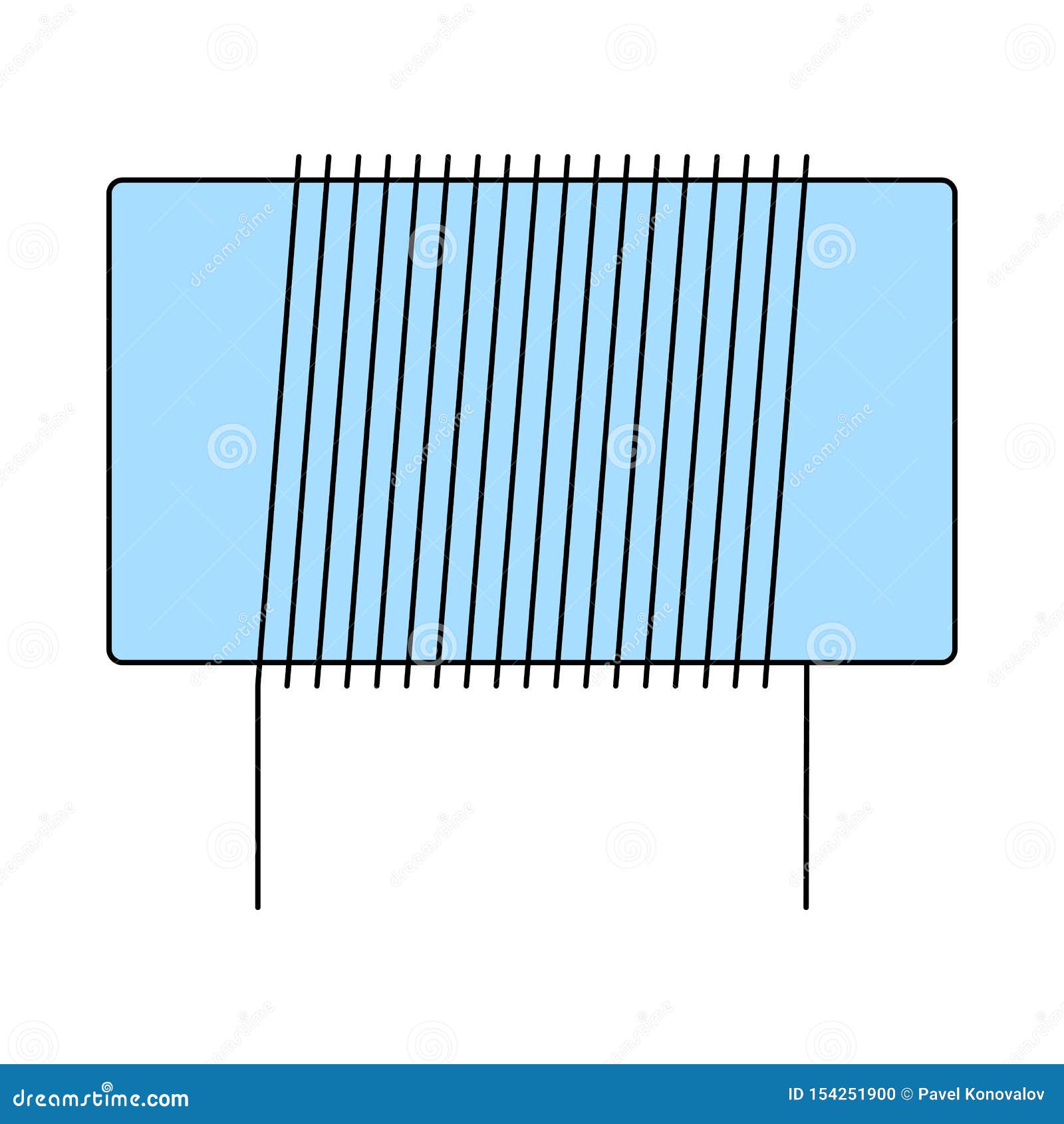 Inductor Coil Icon stock vector. Illustration of conductor - 154251900