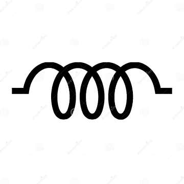 Inductor Component Symbol for Circuit Design Stock Illustration ...