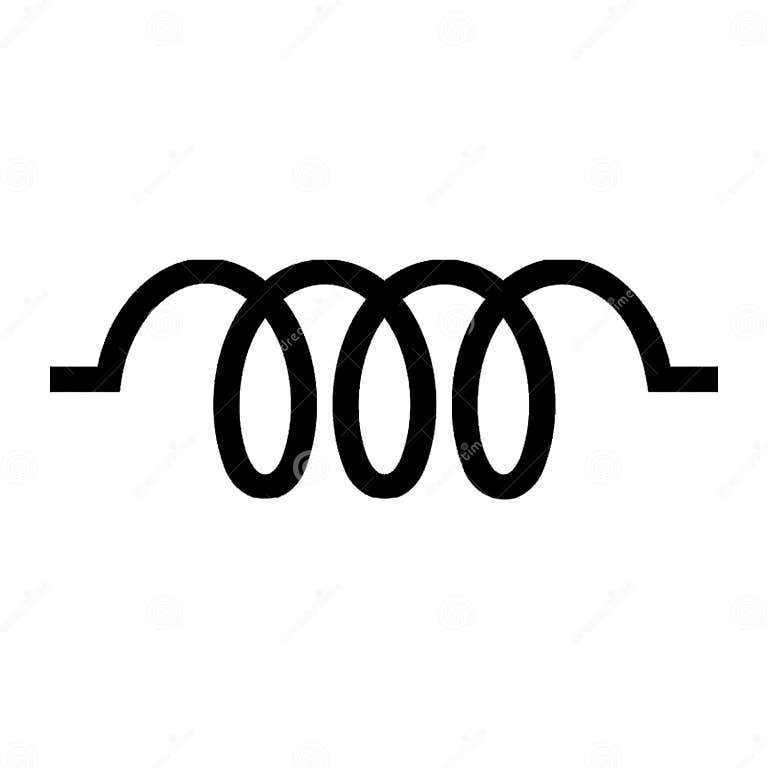 Inductor Component Symbol for Circuit Design Stock Illustration ...