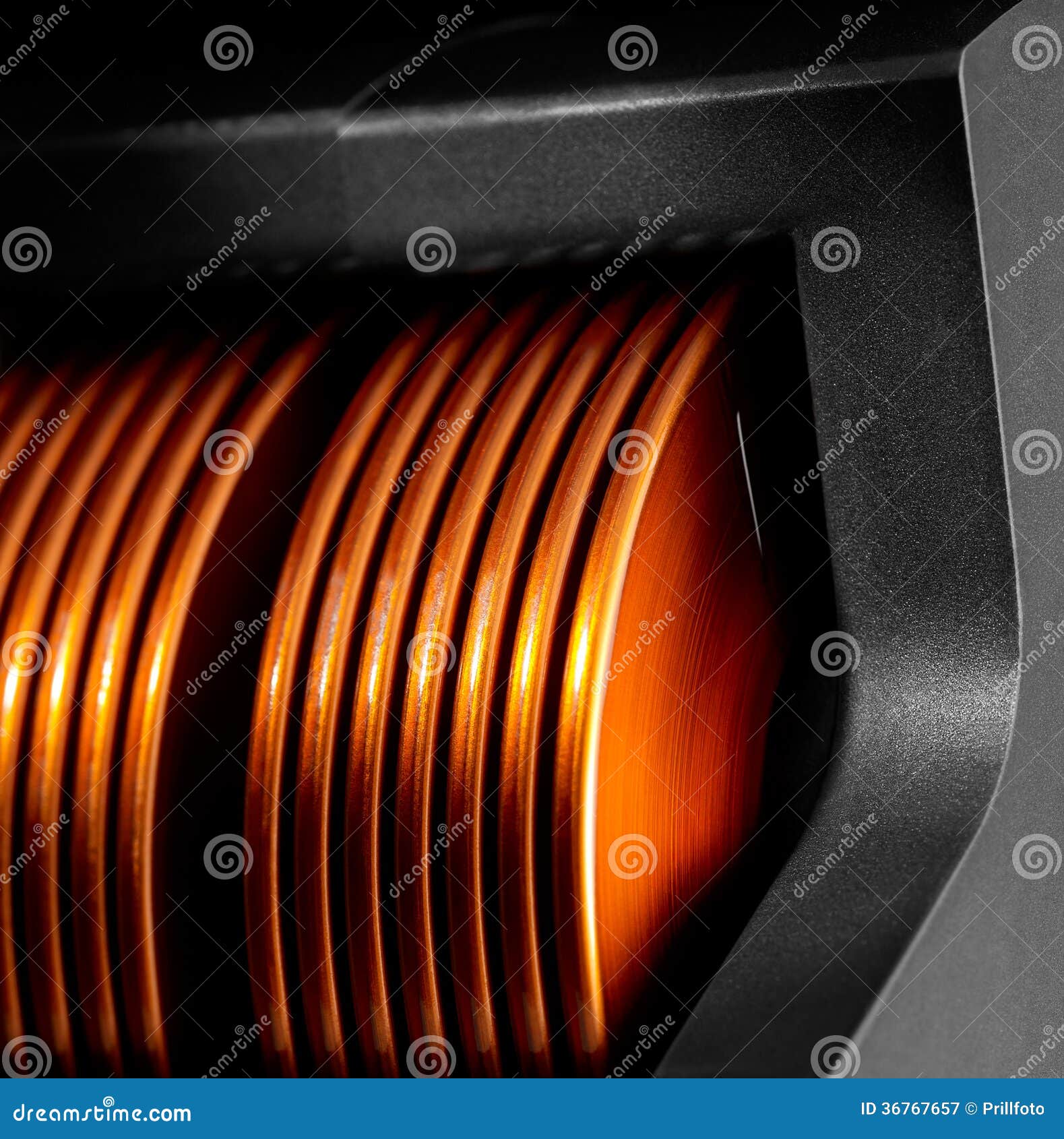 Inductor detail stock image. Image of clean, flux, black - 36767657
