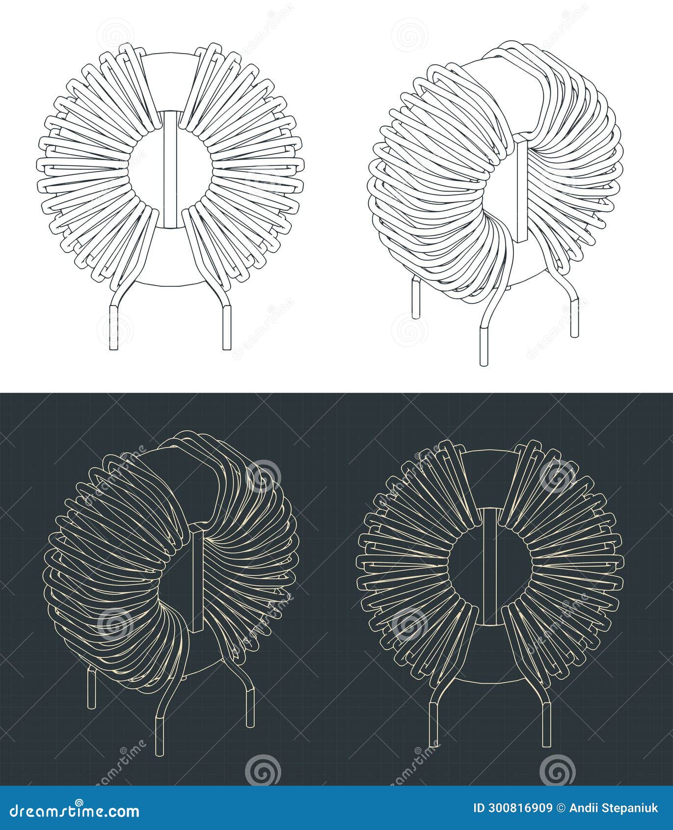 Inductor Drawings Cartoon Vector | CartoonDealer.com #300816909