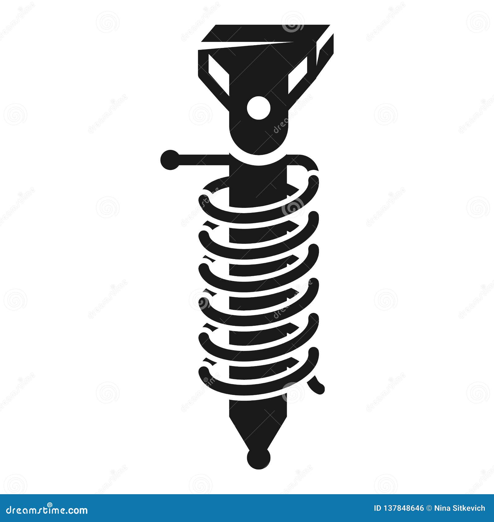 Inductor Icon, Simple Style Stock Vector - Illustration of electronics ...
