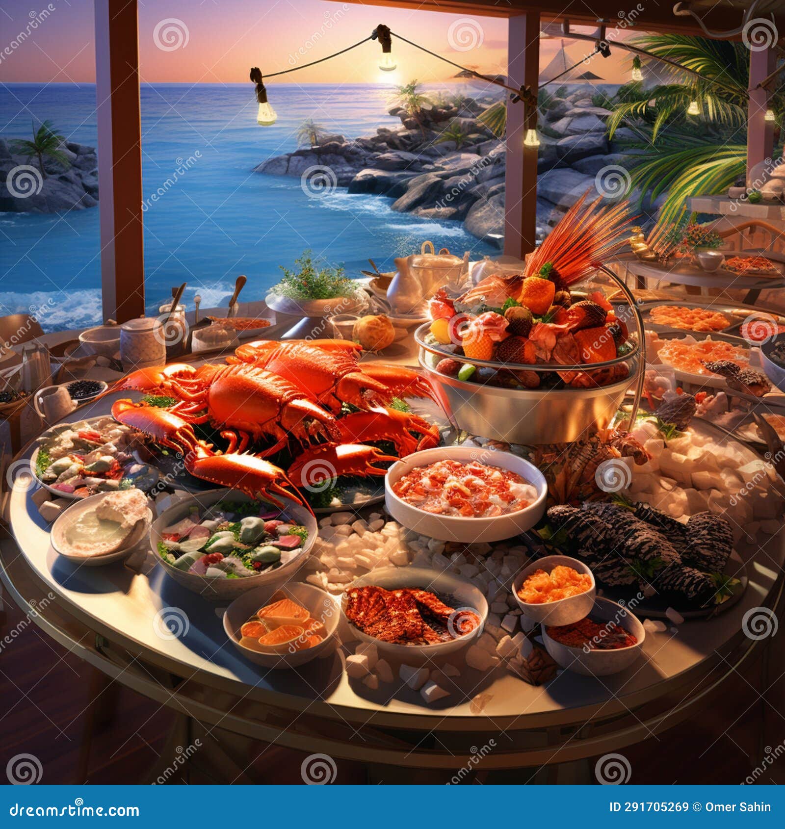 Seaside Delicacies: Fresh Seafood Straight from the Ocean Stock ...