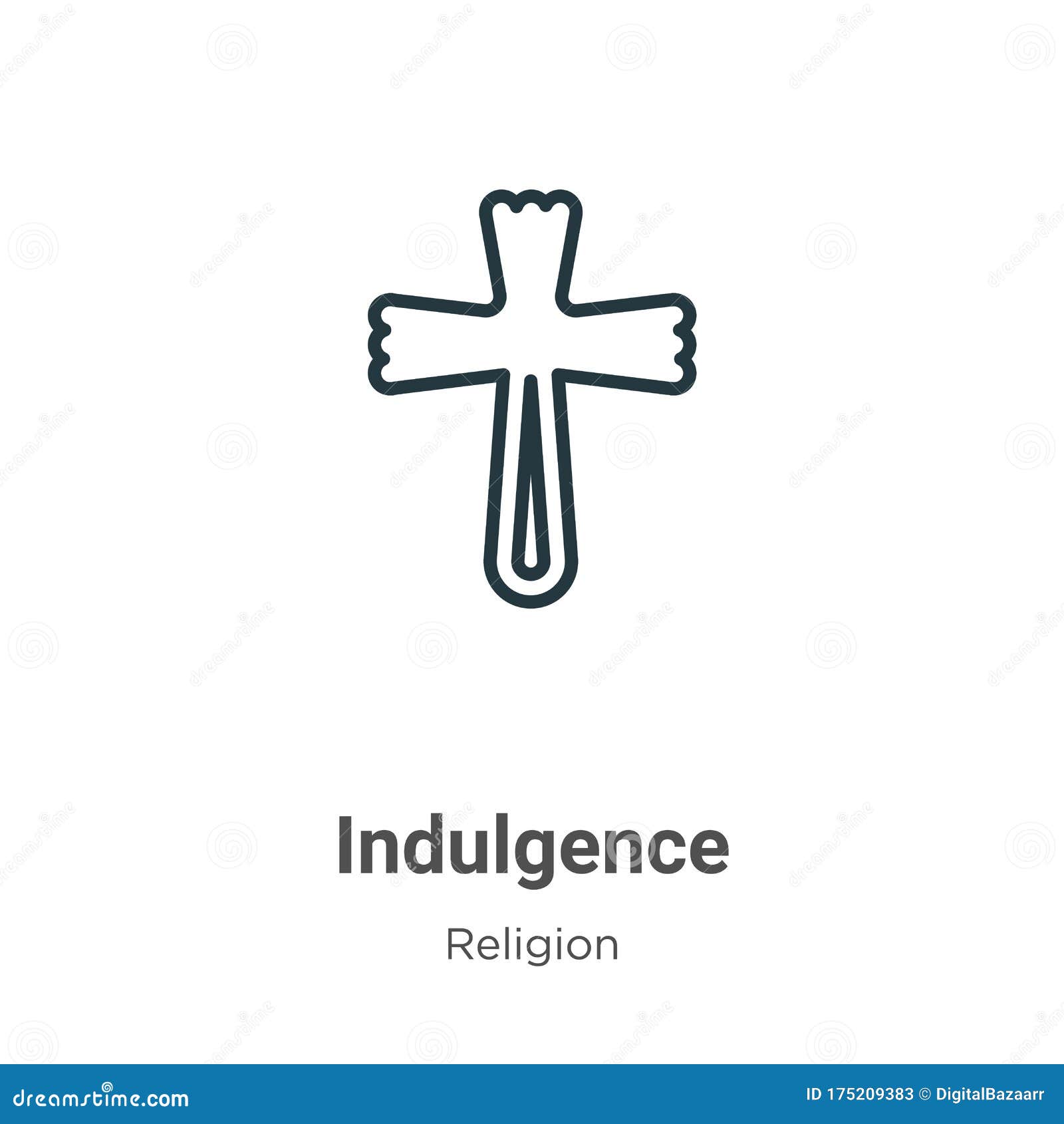 Indulgence Outline Vector Icon. Thin Line Black Indulgence Icon, Flat ...