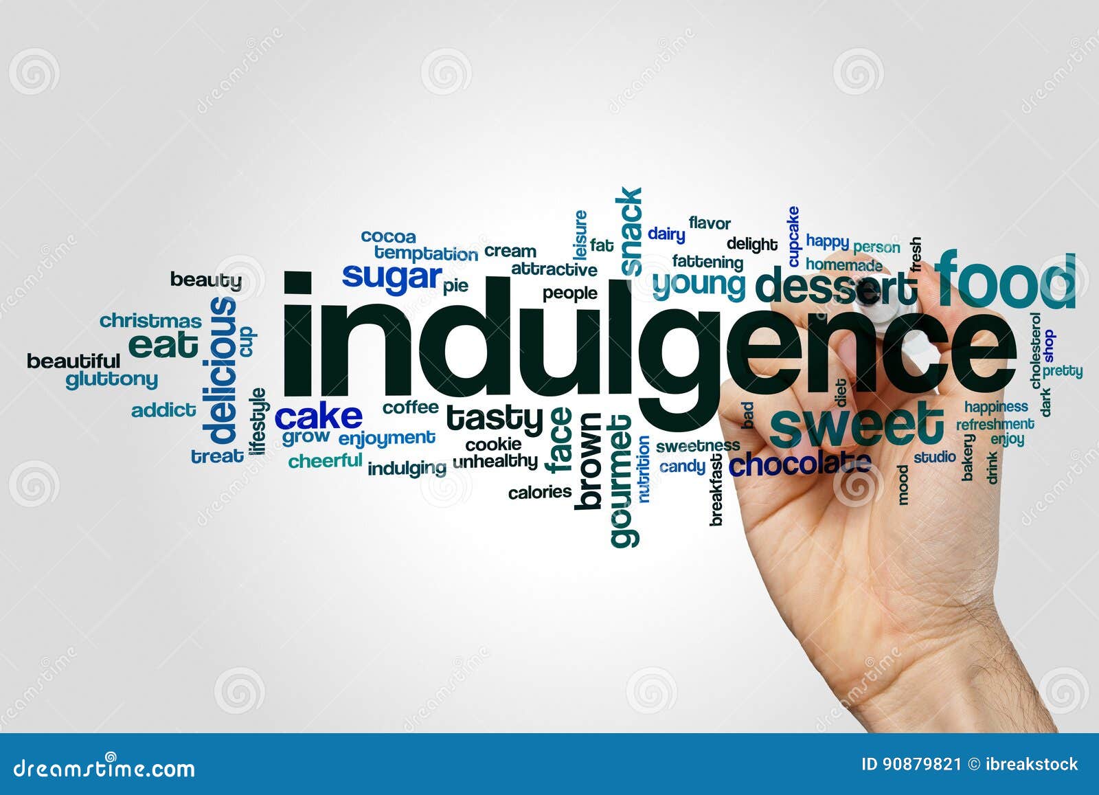 Indulgence word cloud stock image. Image of cream, beauty - 90879821