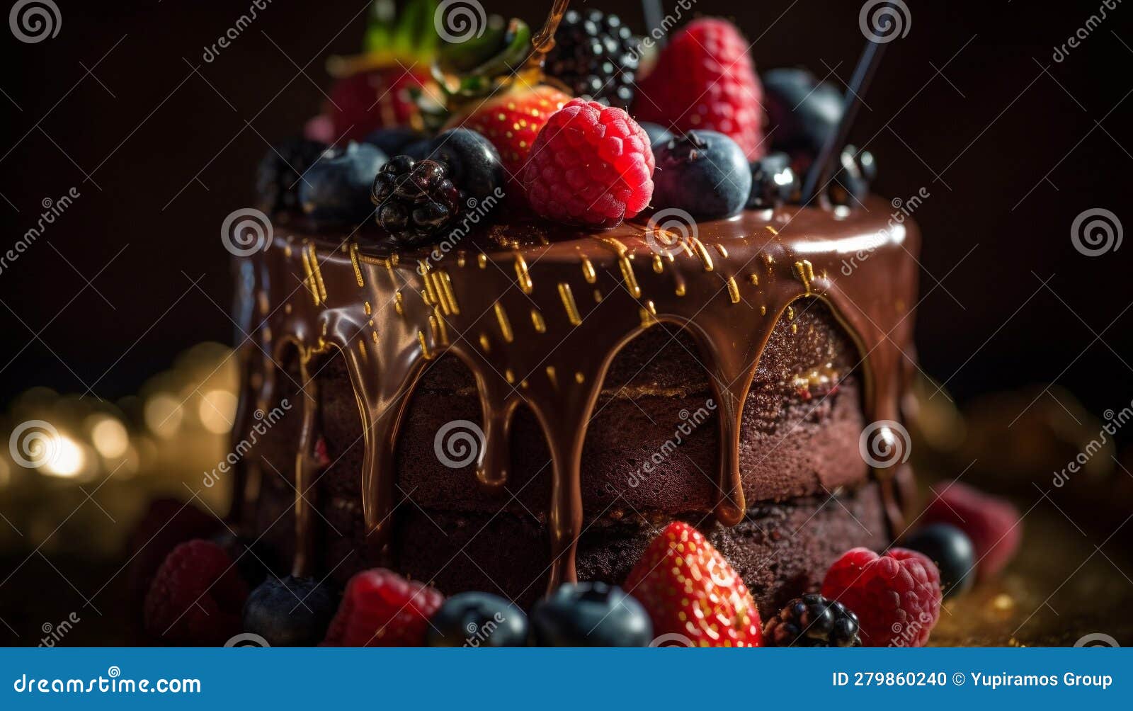 Indulgent Berry Cheesecake with Fresh Fruit Decoration for Summer ...