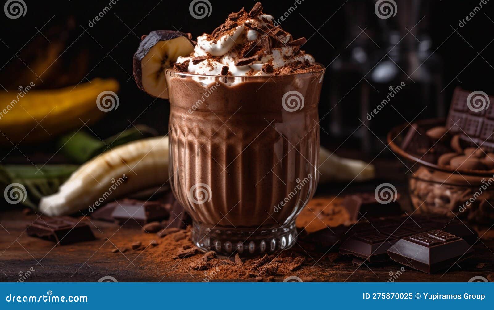 Indulgent Dessert Table With Chocolate, Milkshake, And Fudge Generated ...