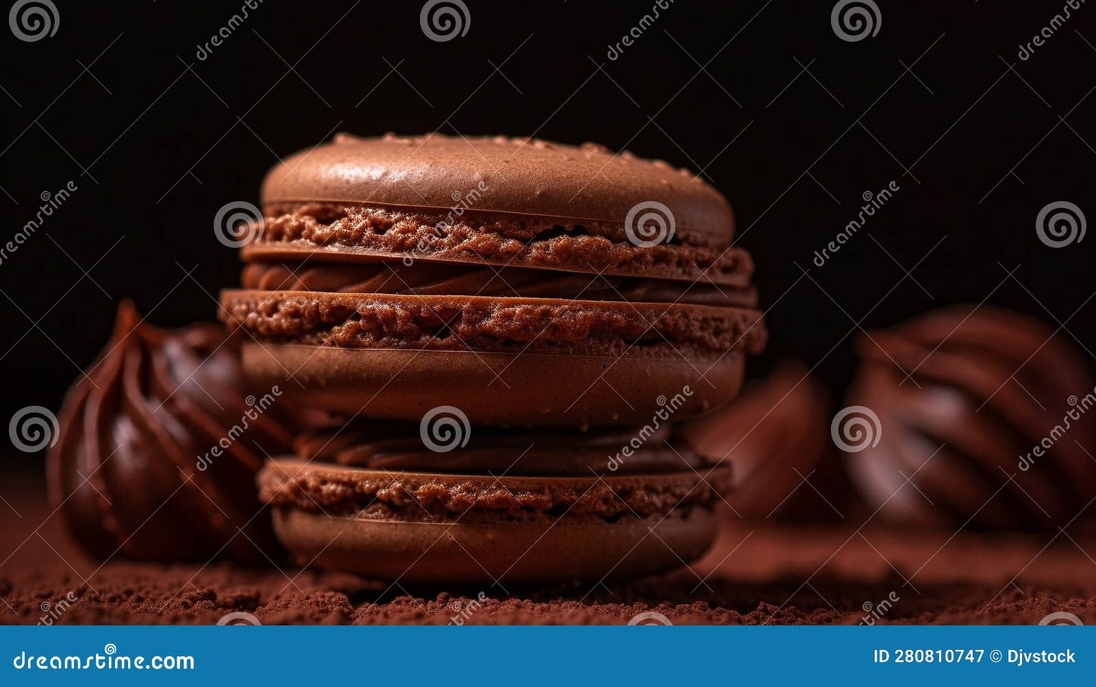 Indulgent French Macaroon Stack, a Gourmet Chocolate Variation on ...