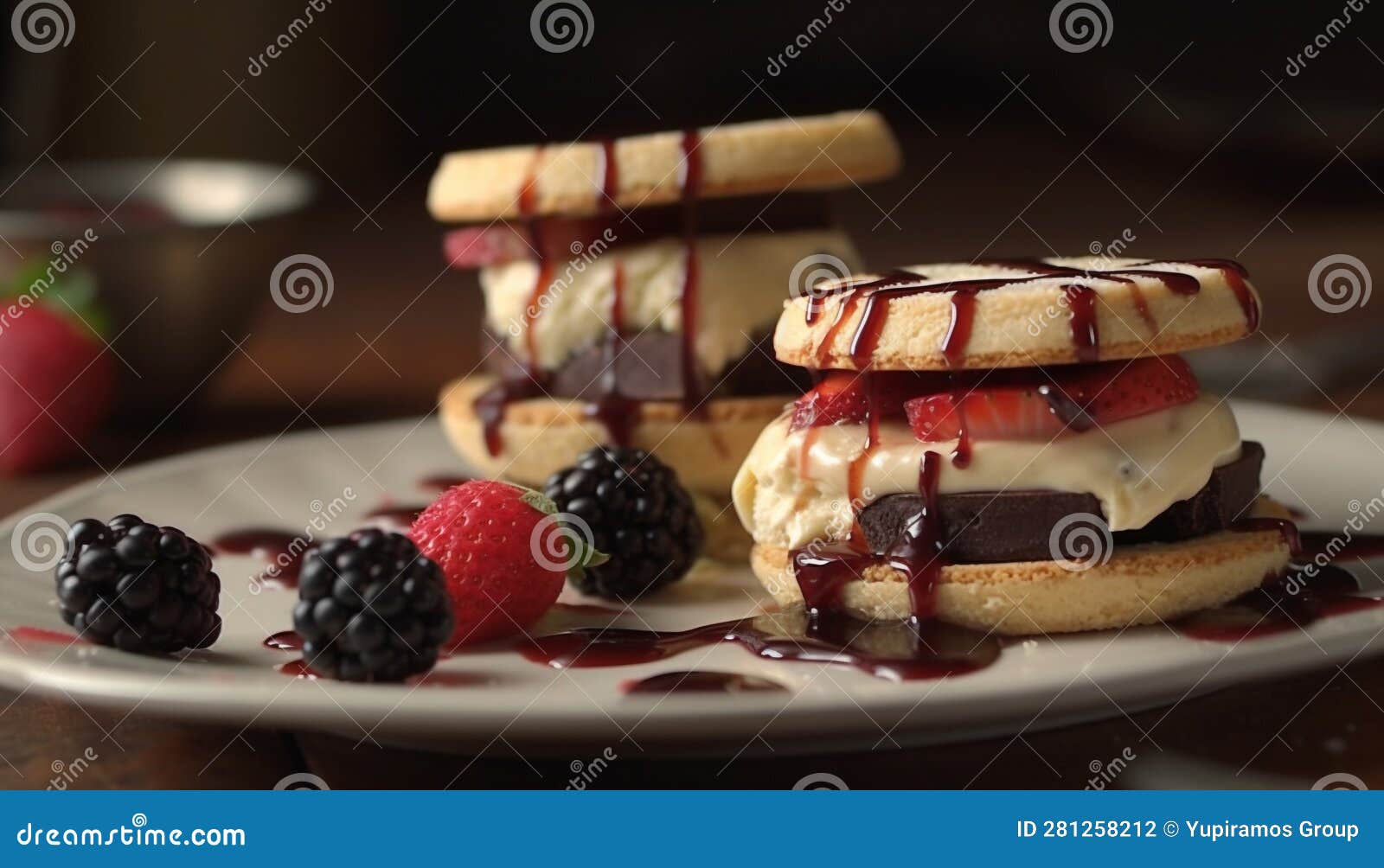 Indulgent Homemade Pancake Stack with Berry Sauce and Whipped Cream ...