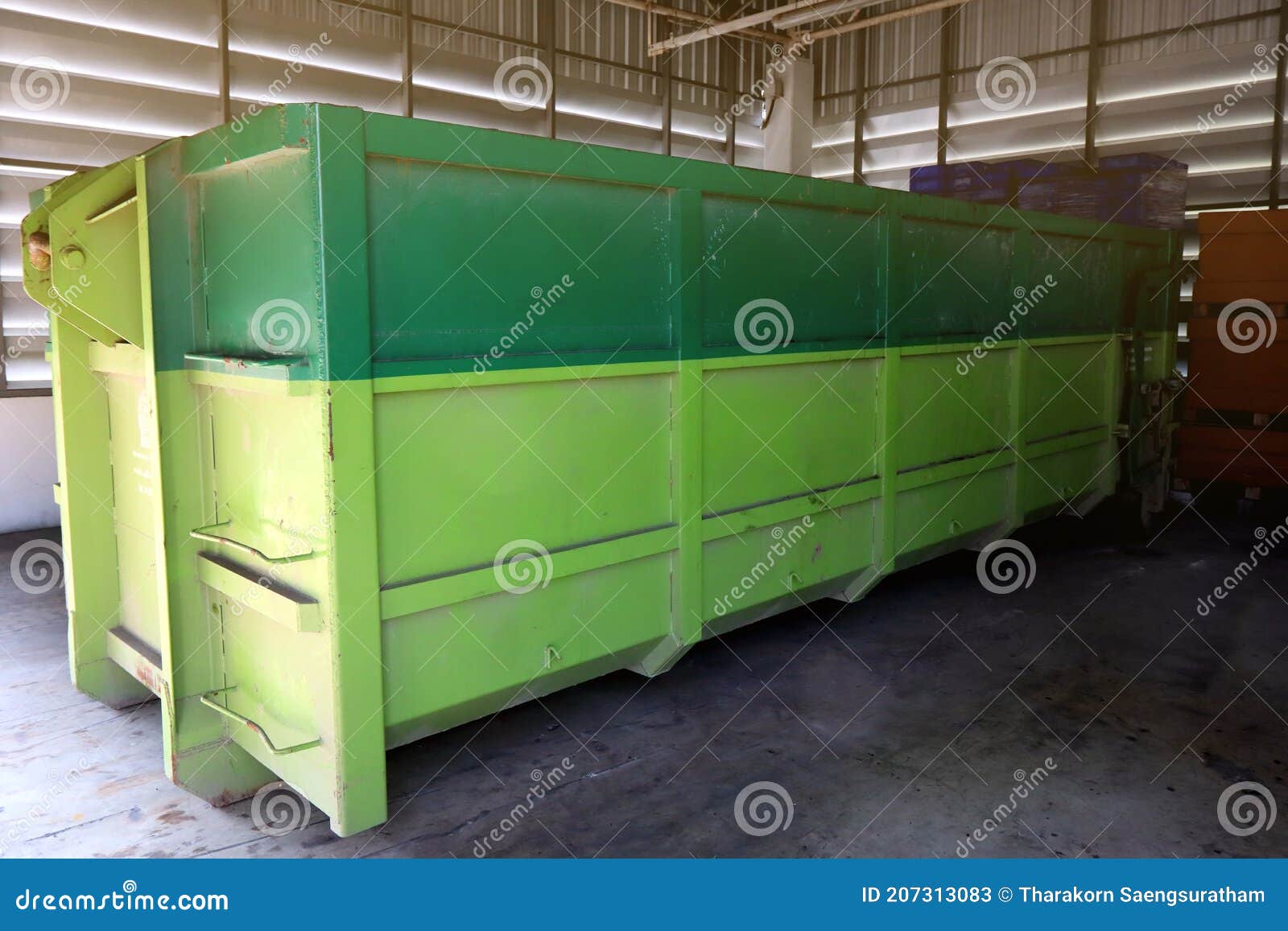 Industrail Waste Bin in the Waste Warehouse within the Factory Stock ...