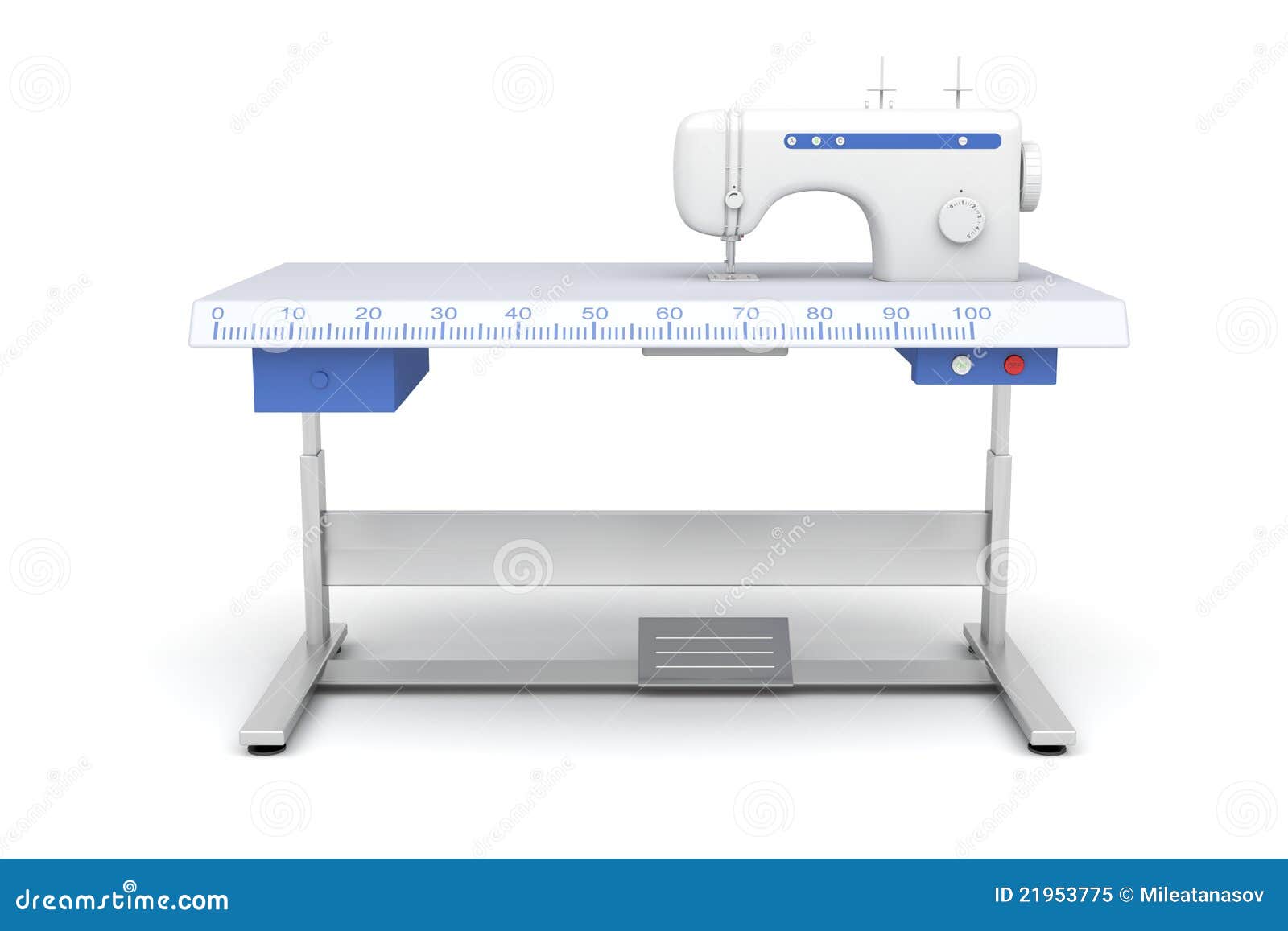 Industriële naaimachine stock illustratie. Illustration of modern ...