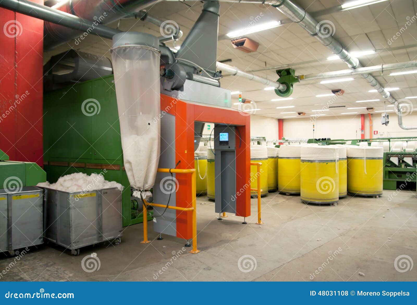 Industria Textil - Departamento De Cardado Foto de archivo - Imagen de ...