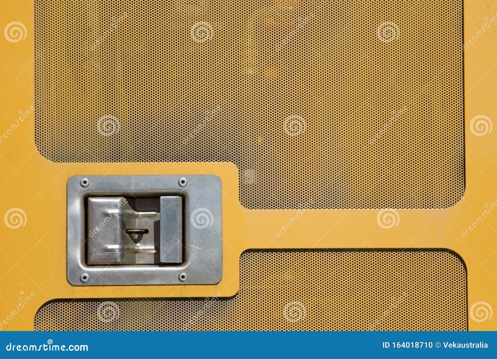 Yellow and Silver Industrial Access Door Stock Photo - Image of silver ...