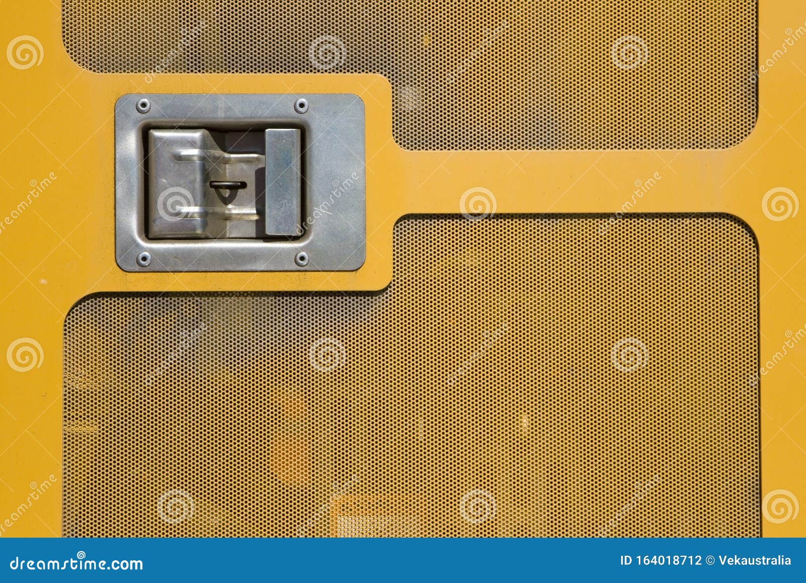 Yellow and Silver Industrial Machine Access Door Stock Photo - Image of ...