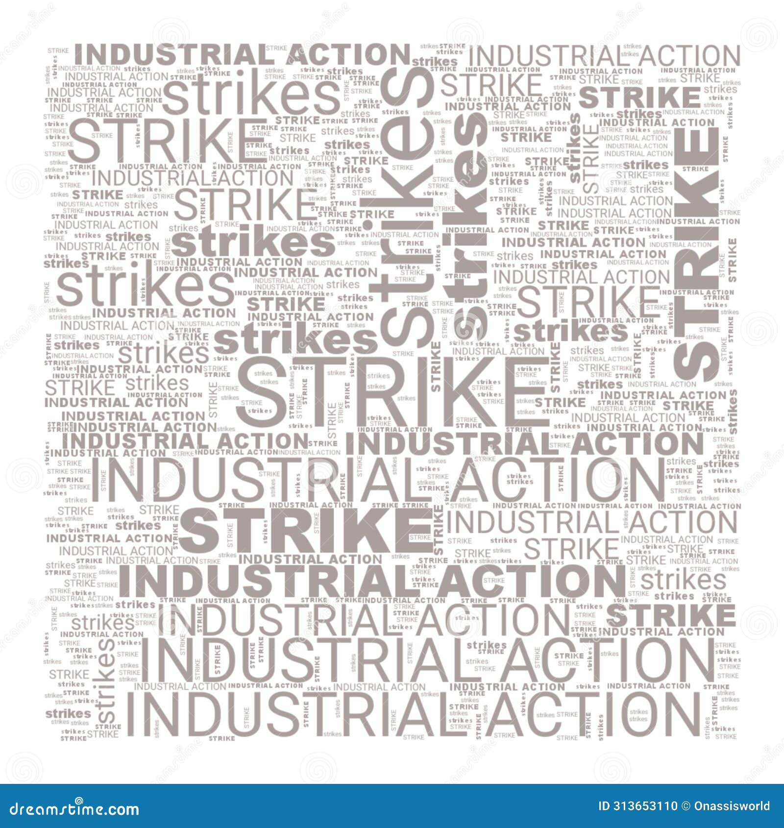 Industrial Action Strikes Text Header Abstract Stock Photo - Image of ...