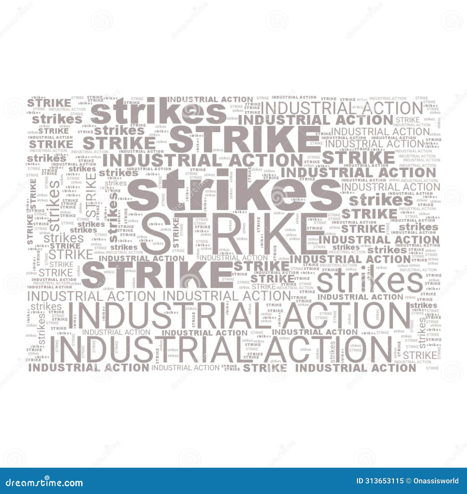 Industrial Action Strikes Text Header Abstract Stock Image - Image of ...