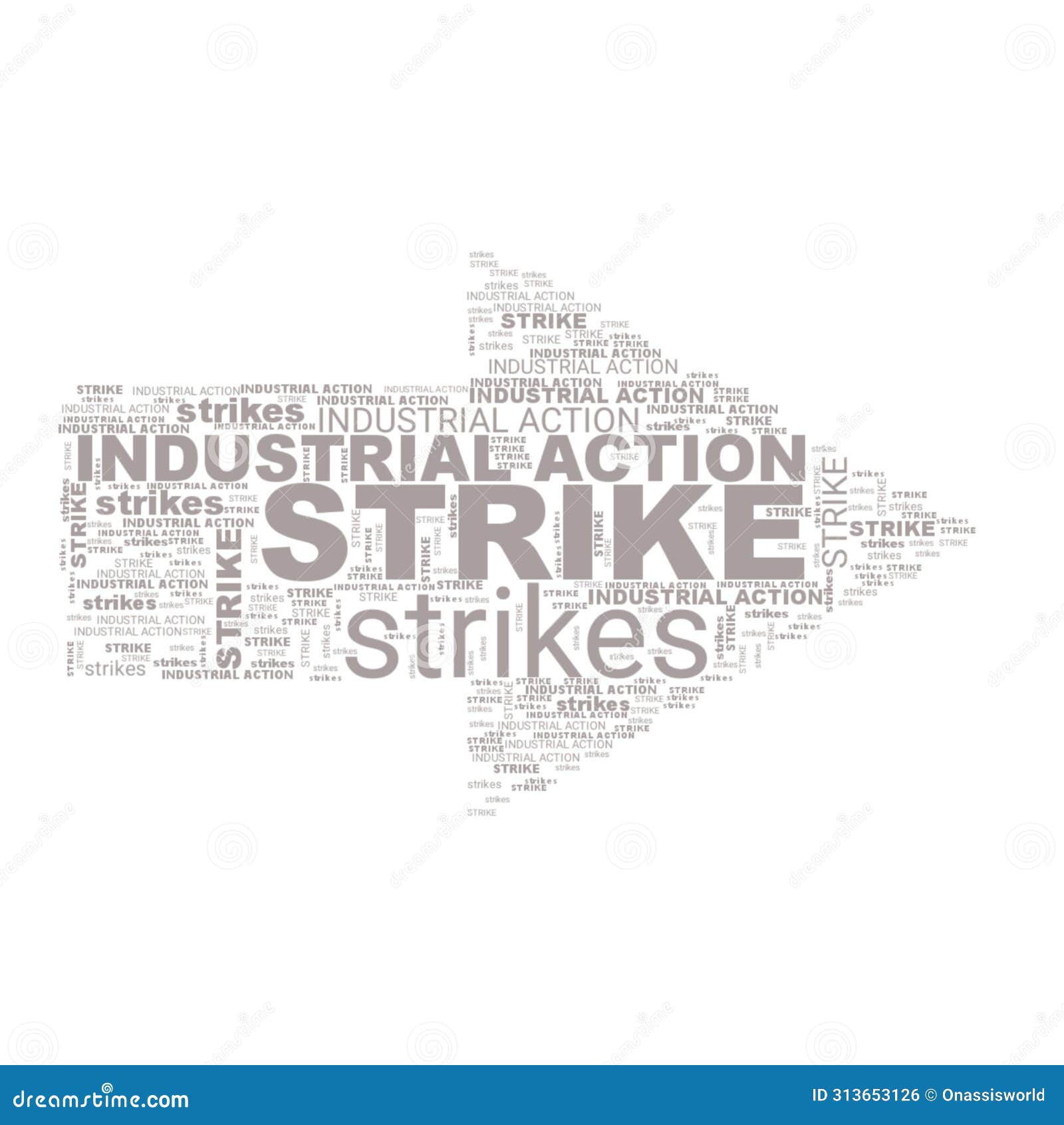 Industrial Action Strikes Text Header Abstract Stock Photo - Image of ...