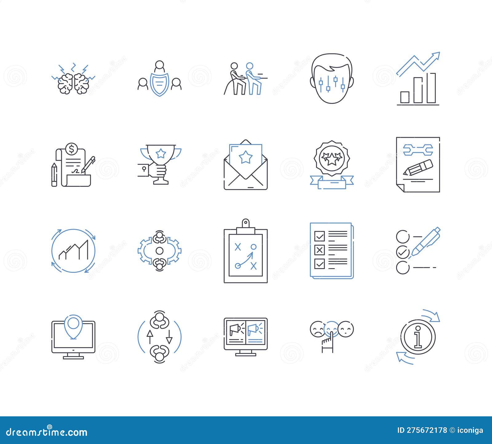 Industrial Advancement Line Icons Collection. Automation, Modernization ...