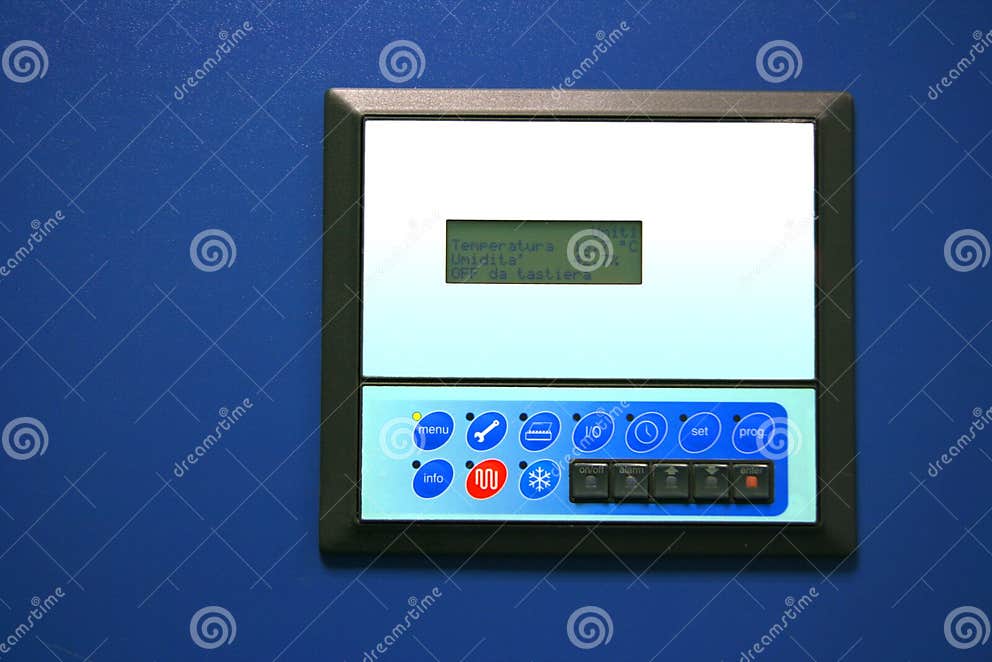 Industrial Air Conditioner Controls and Display Stock Photo - Image of ...