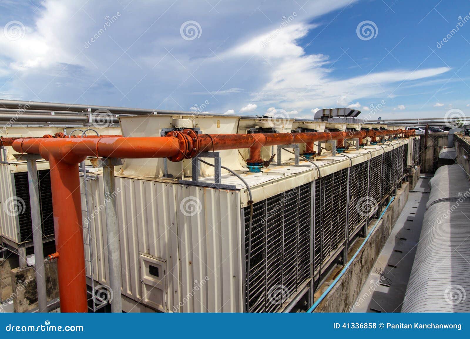 Industrial air conditioner stock photo. Image of building - 41336858