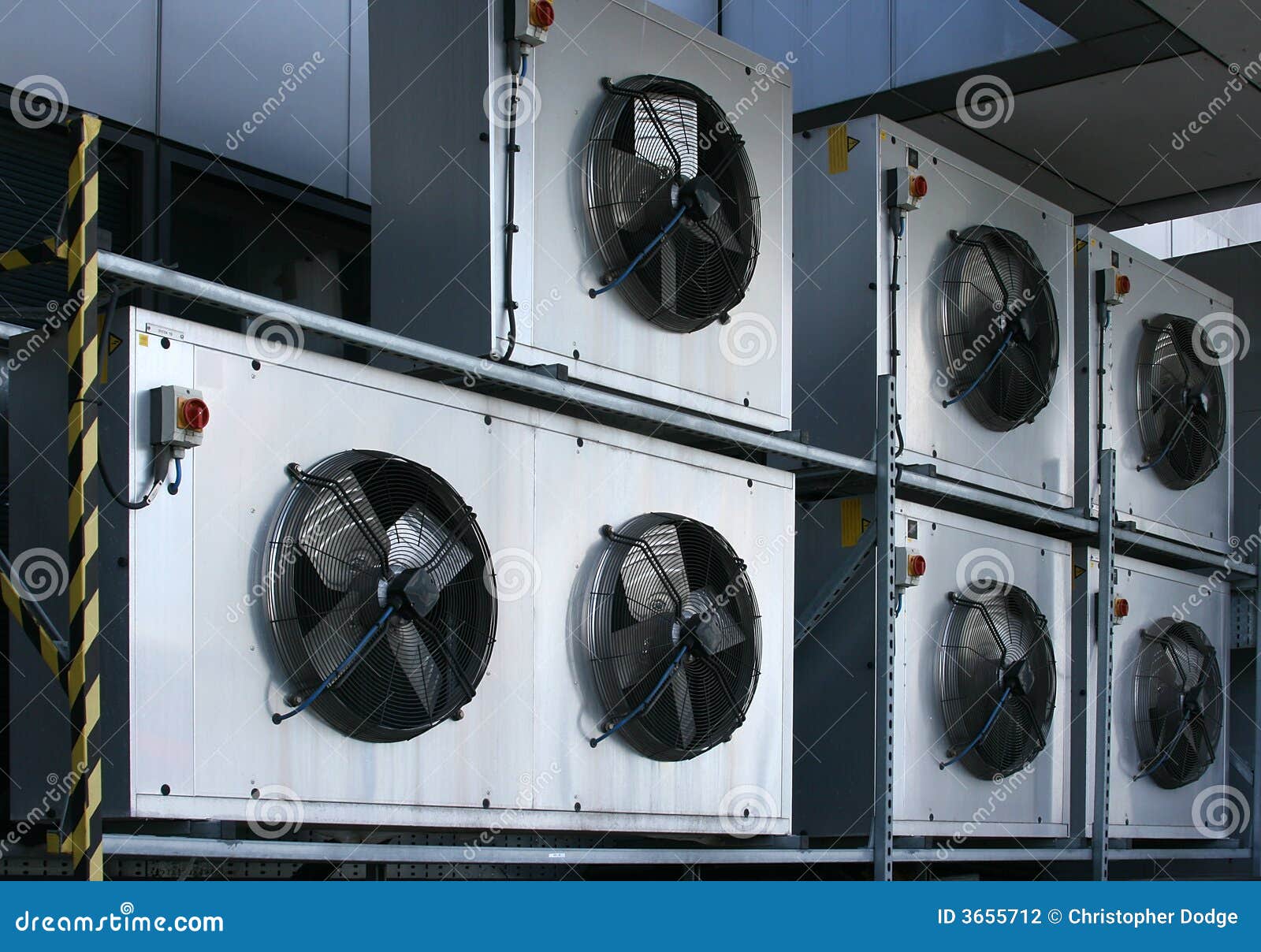 Industrial Air Conditioning Stock Photo - Image of framework, frame ...