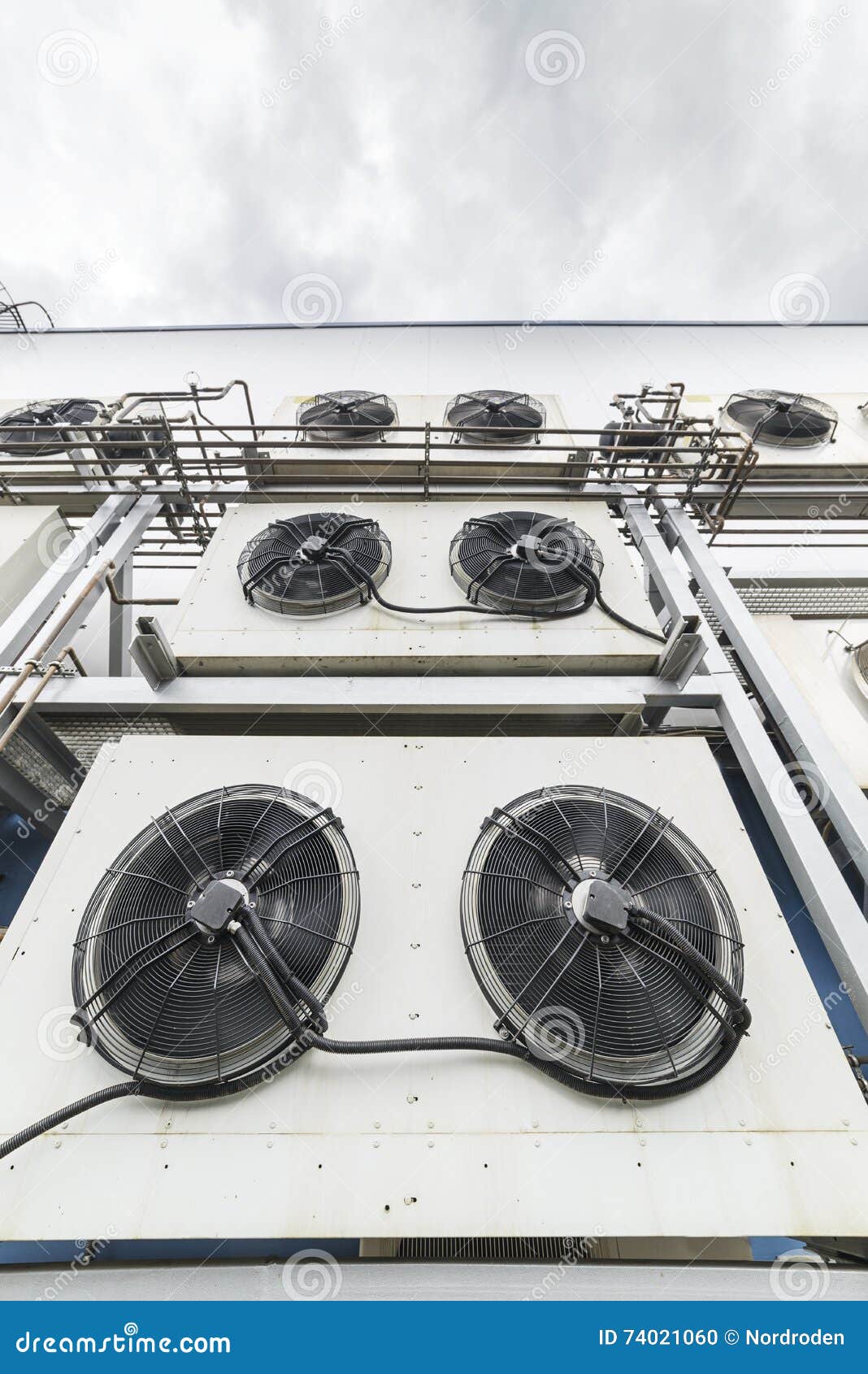 Industrial Air Conditioning Units. Stock Photo - Image of building ...