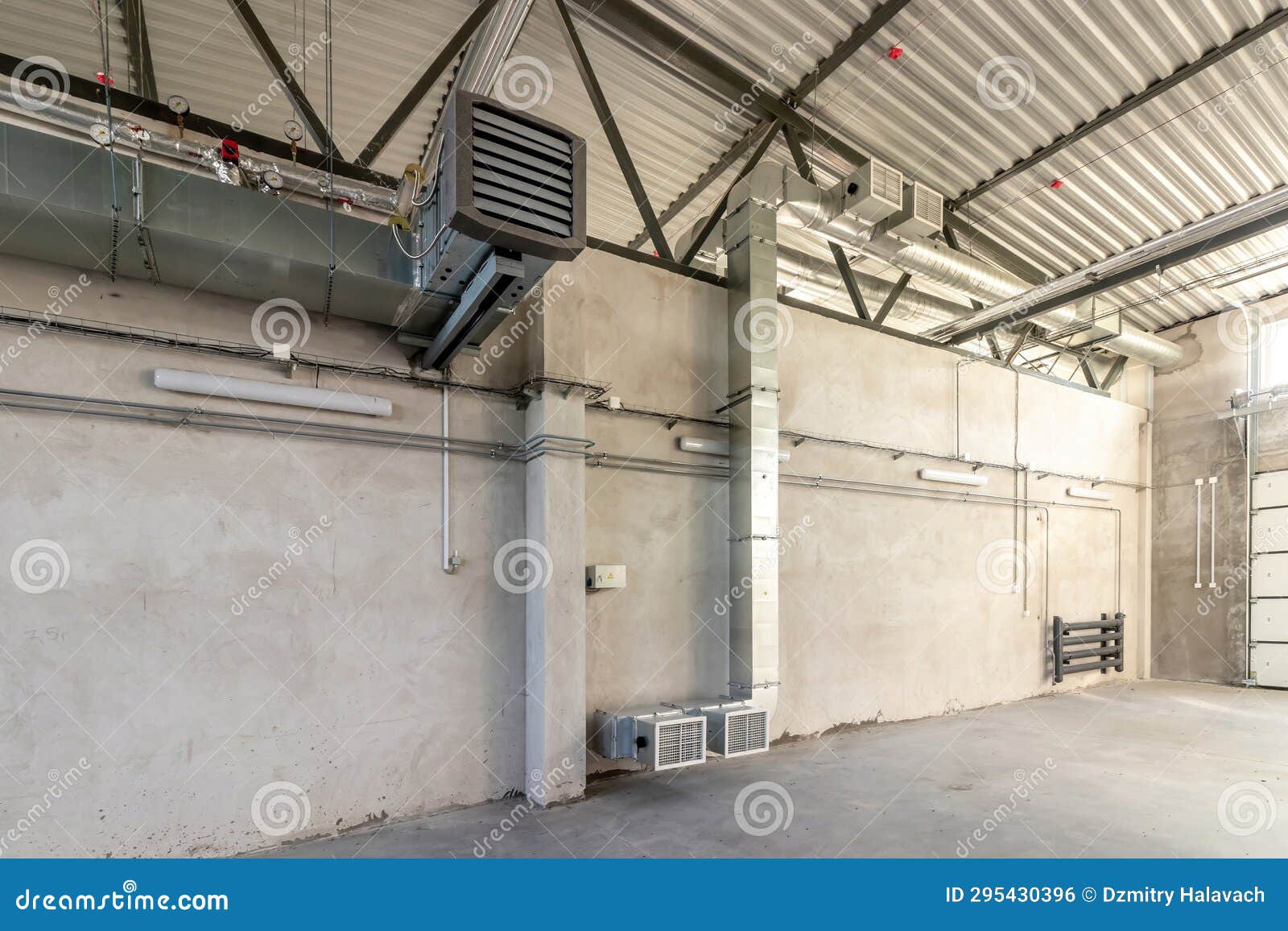 Industrial Air Duct Ventilation Equipment at Ceiling Stock Photo ...