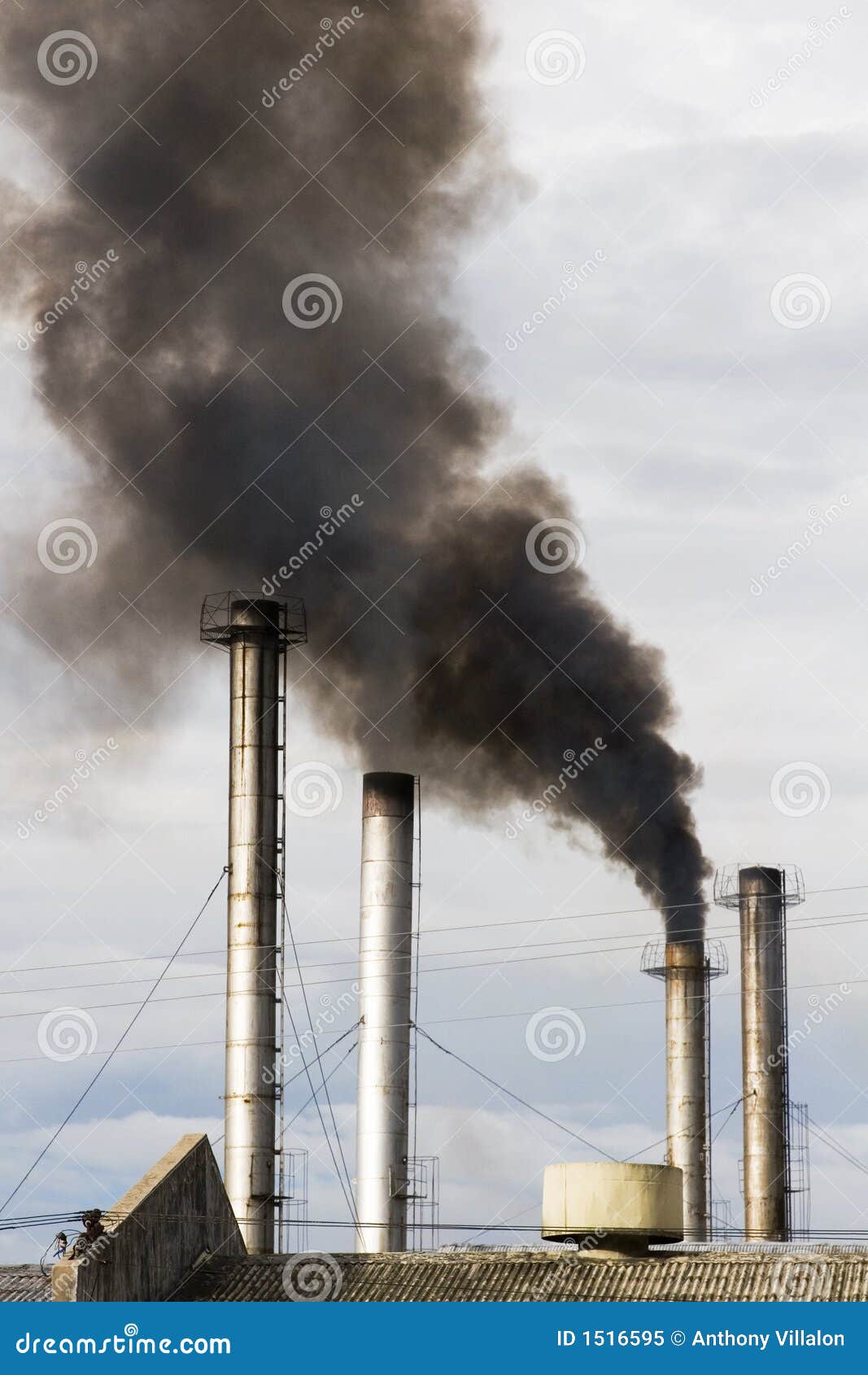 Industrial air pollution stock image. Image of burning - 1516595