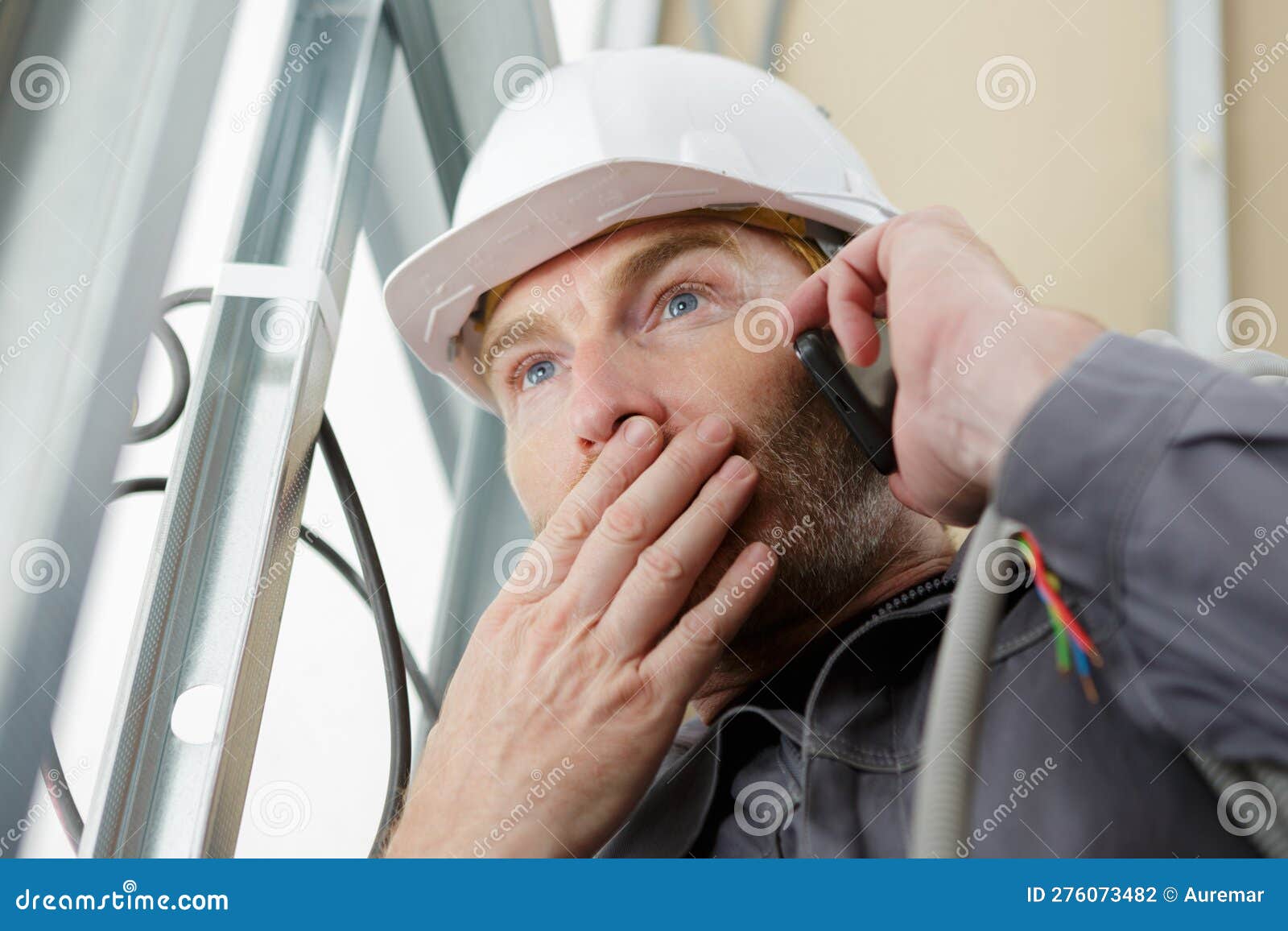 Industrial Architect Talking To Client on Phone Stock Photo - Image of ...