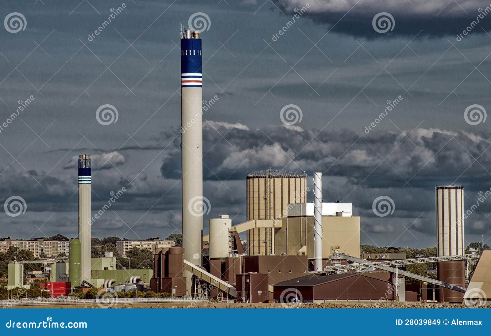 Industrial area editorial stock image. Image of engineering - 28039849