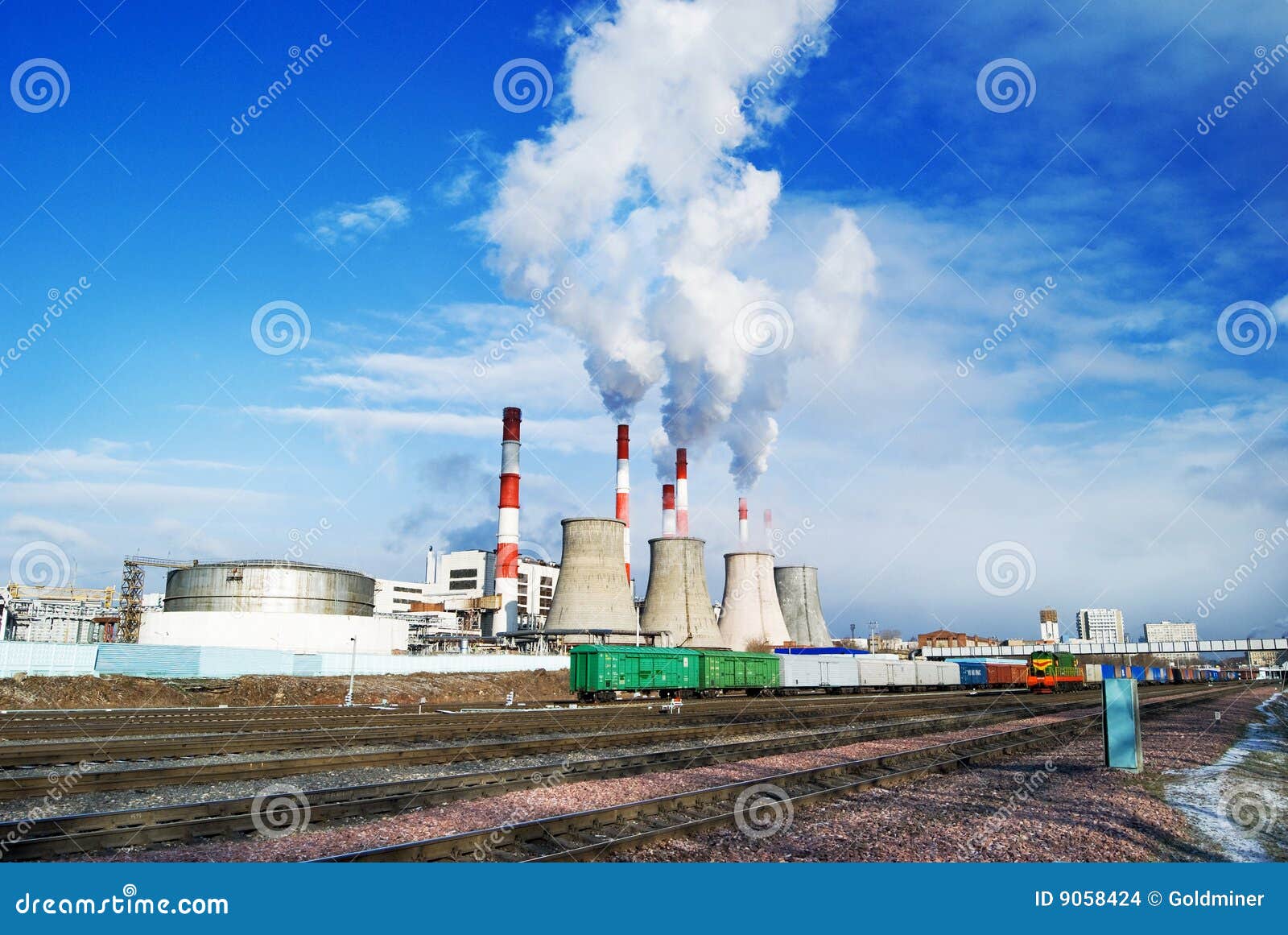 Industrial area stock photo. Image of russia, pollutionblue - 9058424