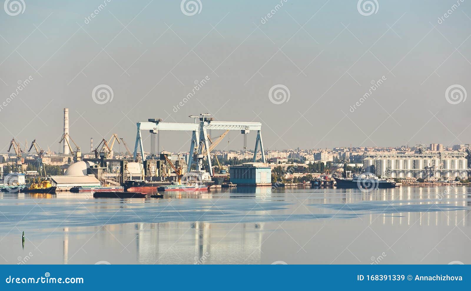 Industrial Areas of the Shipbuilding Yard. Stock Image - Image of ...