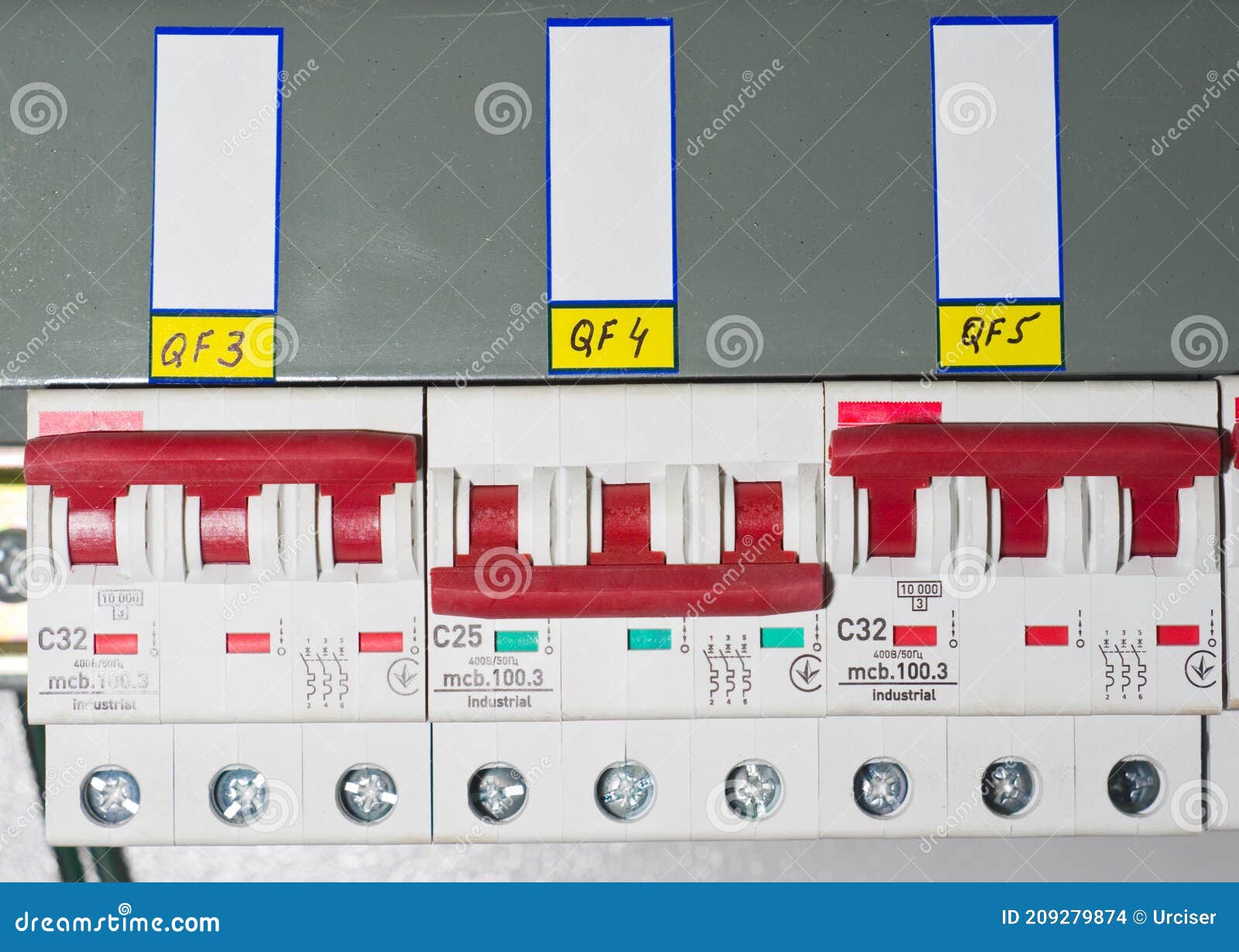 Circuit Breaker In Switch Box. Control Voltage Switchboard ...