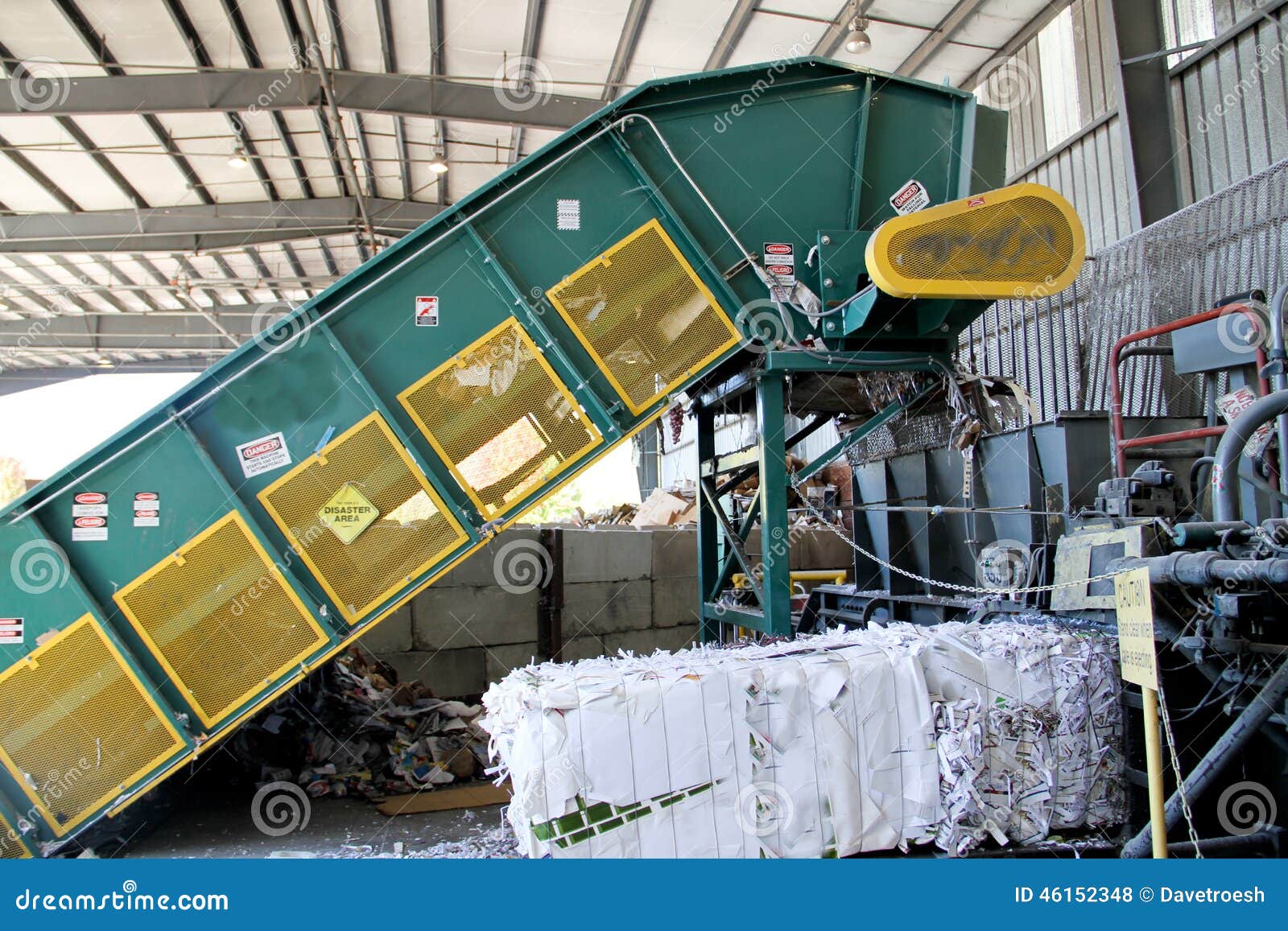 Industrial Automatic Paper Baler Stock Photo - Image of ecological ...