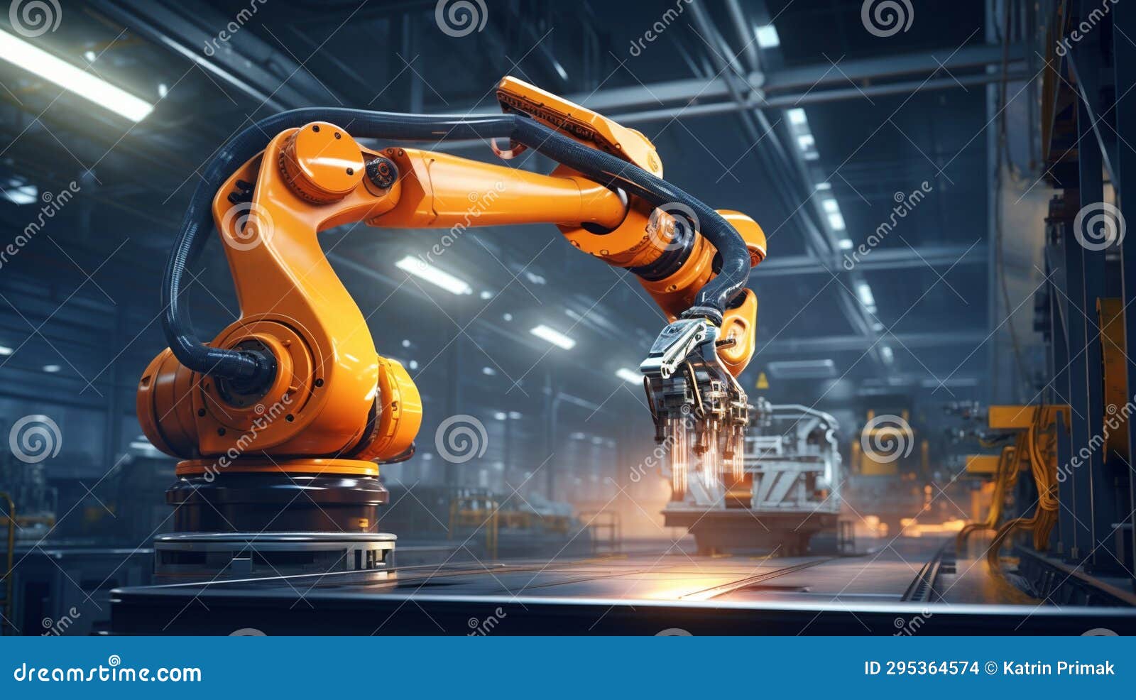 Industrial Automatic Robotic Arm, Modern Factory Using Advanced ...