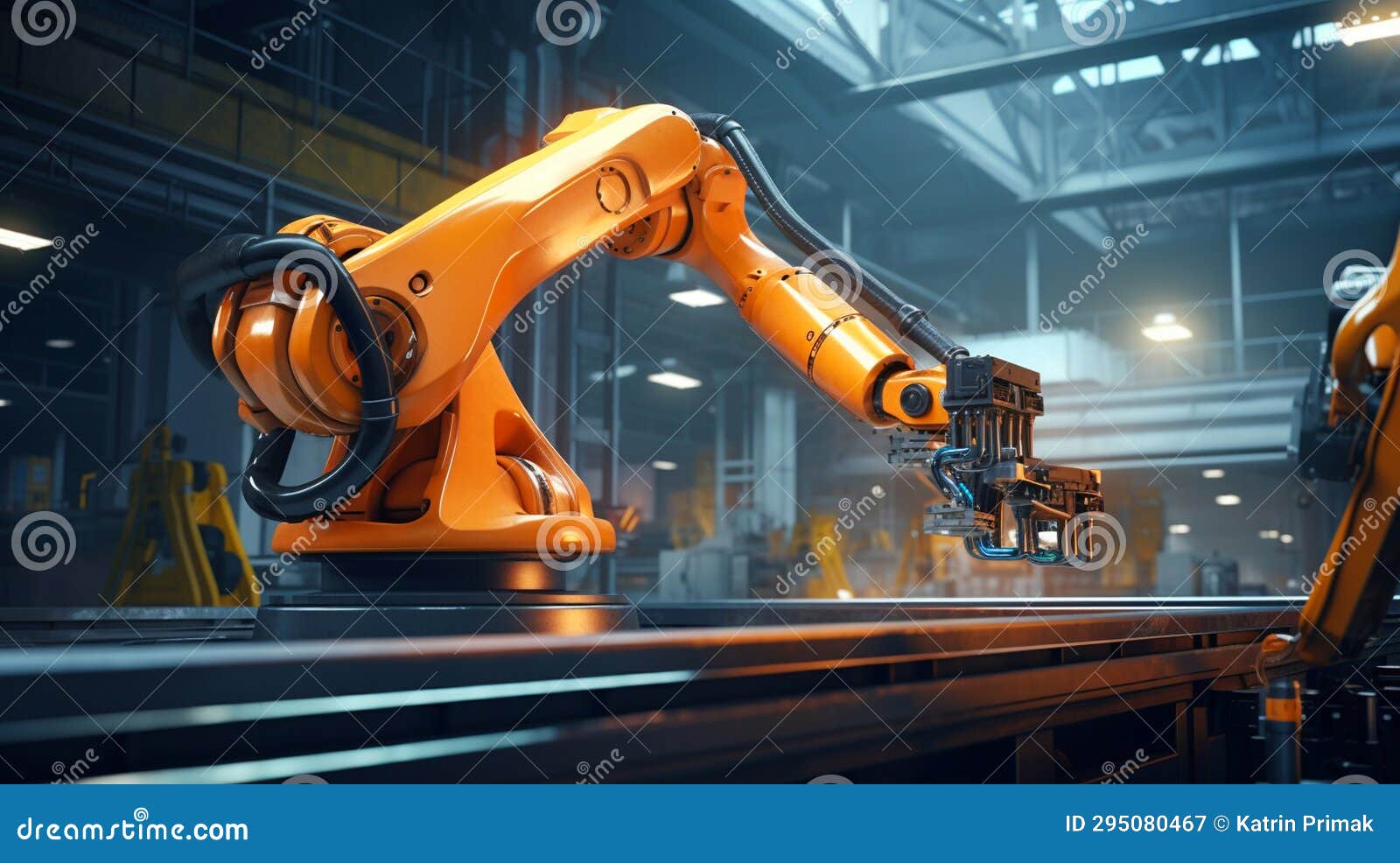 Industrial Automatic Robotic Arm, Modern Factory Using Advanced ...