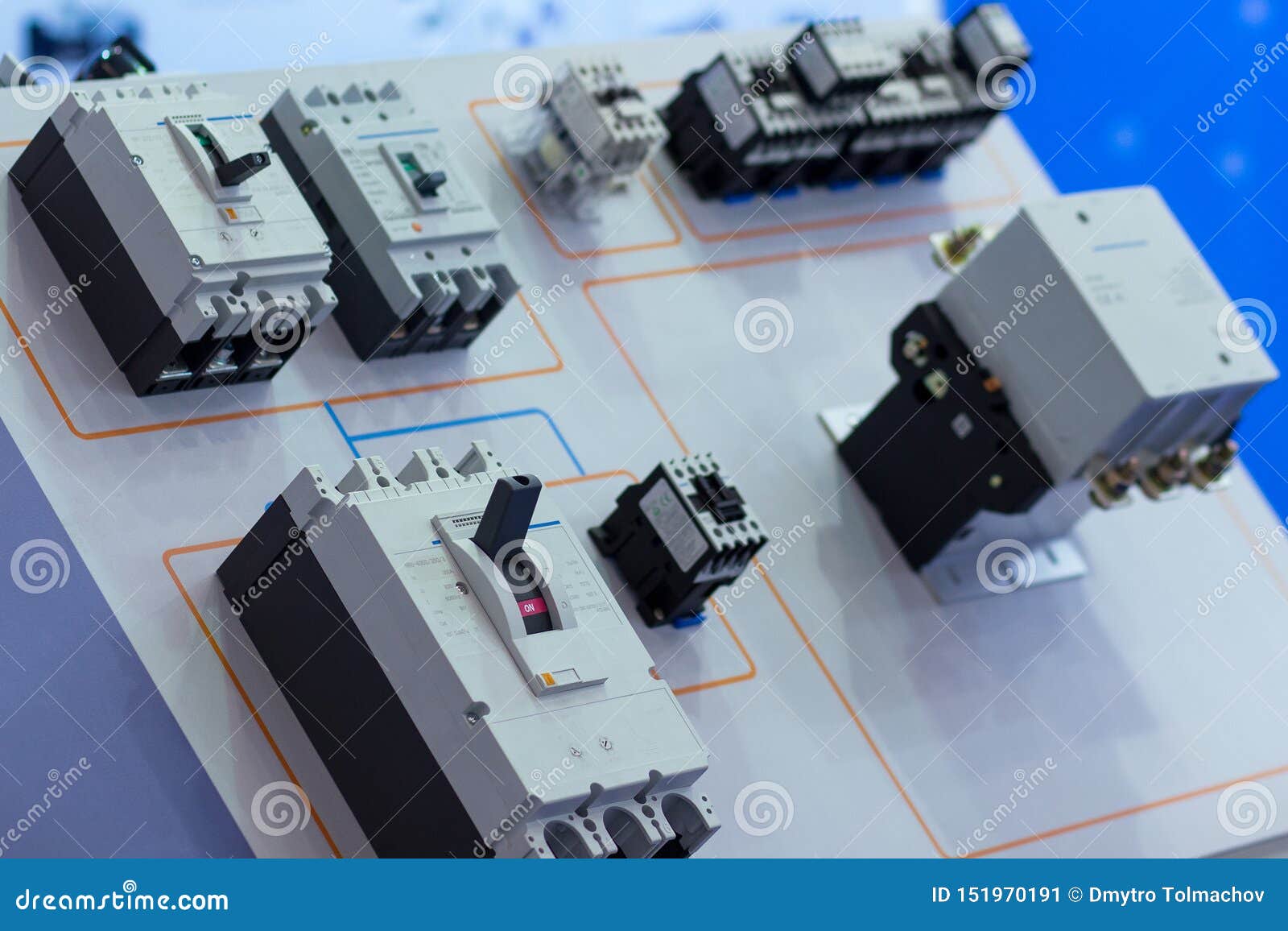 Industrial Automatic Switch at the Stand Stock Image - Image of ...