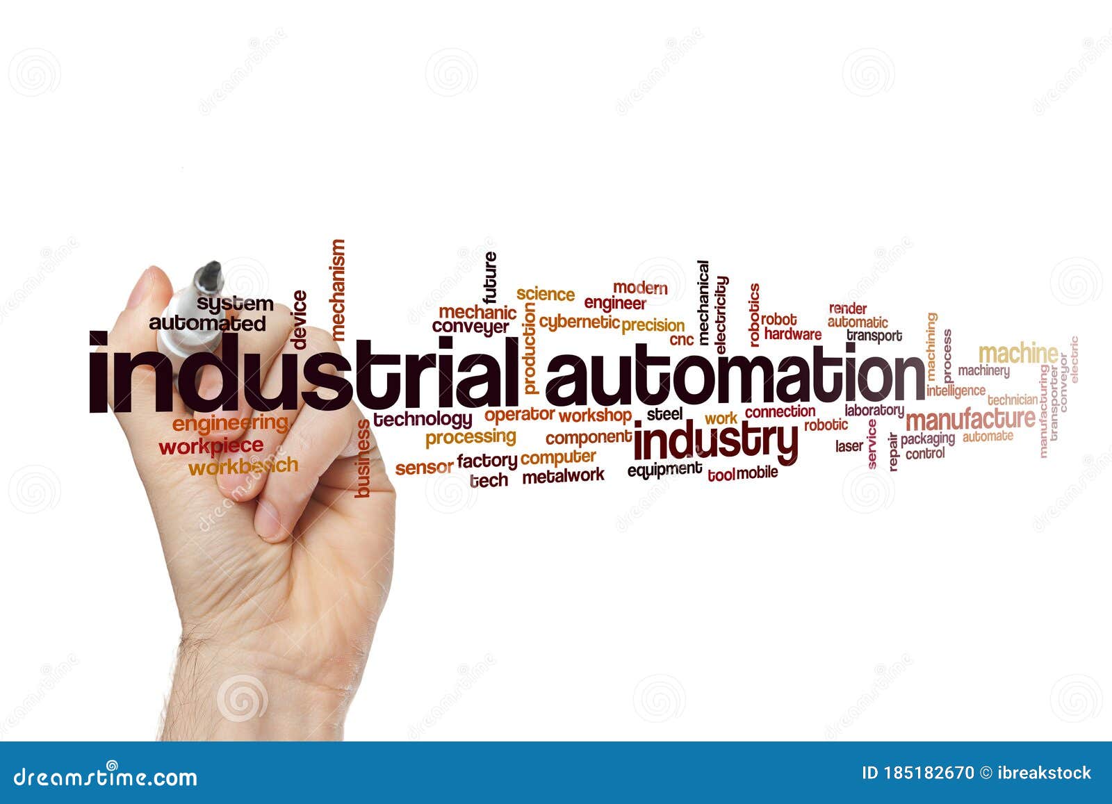 Industrial Automation Word Cloud Concept Stock Illustration ...