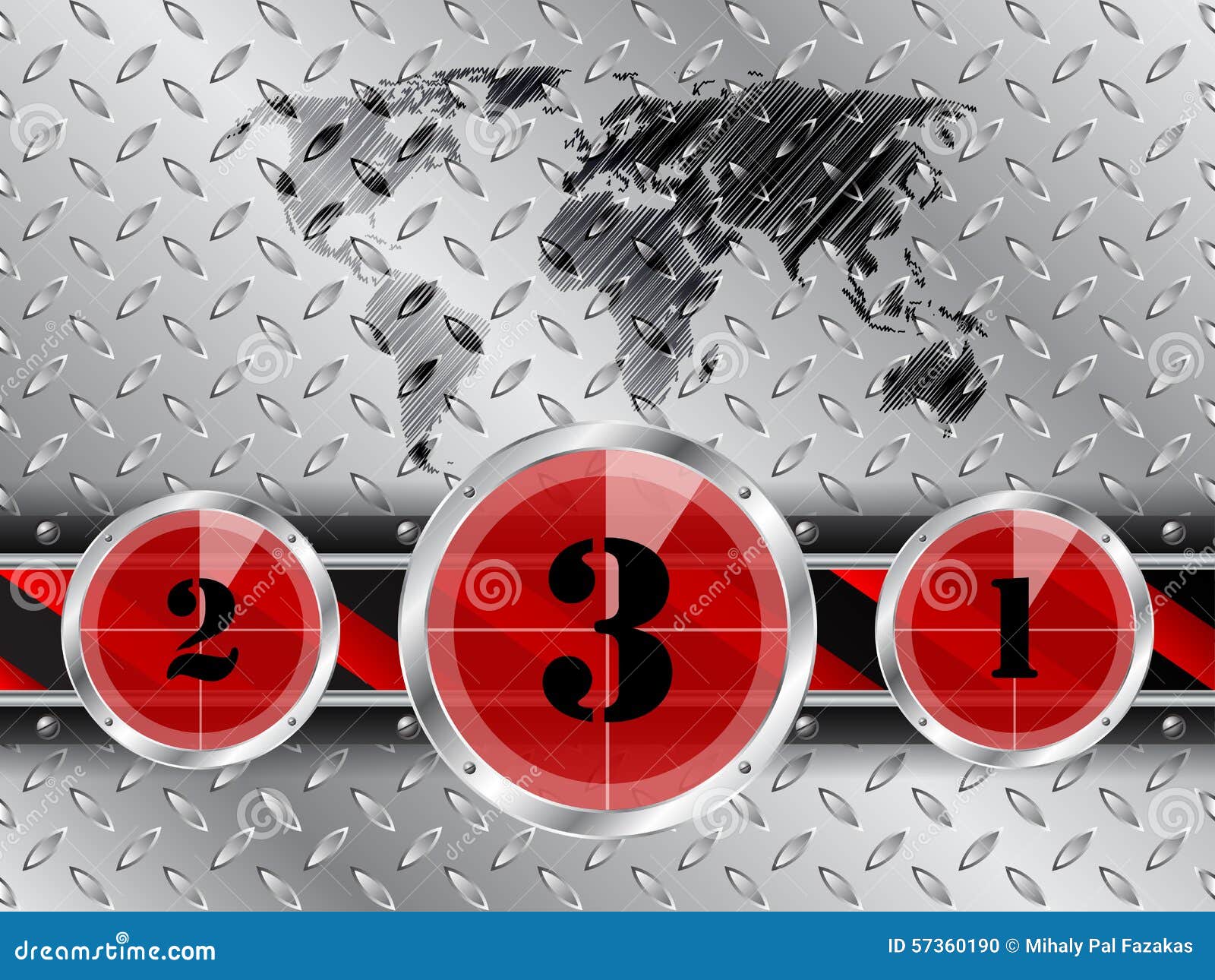 Industrial Background with Countdown Timer and World Map Stock Vector ...