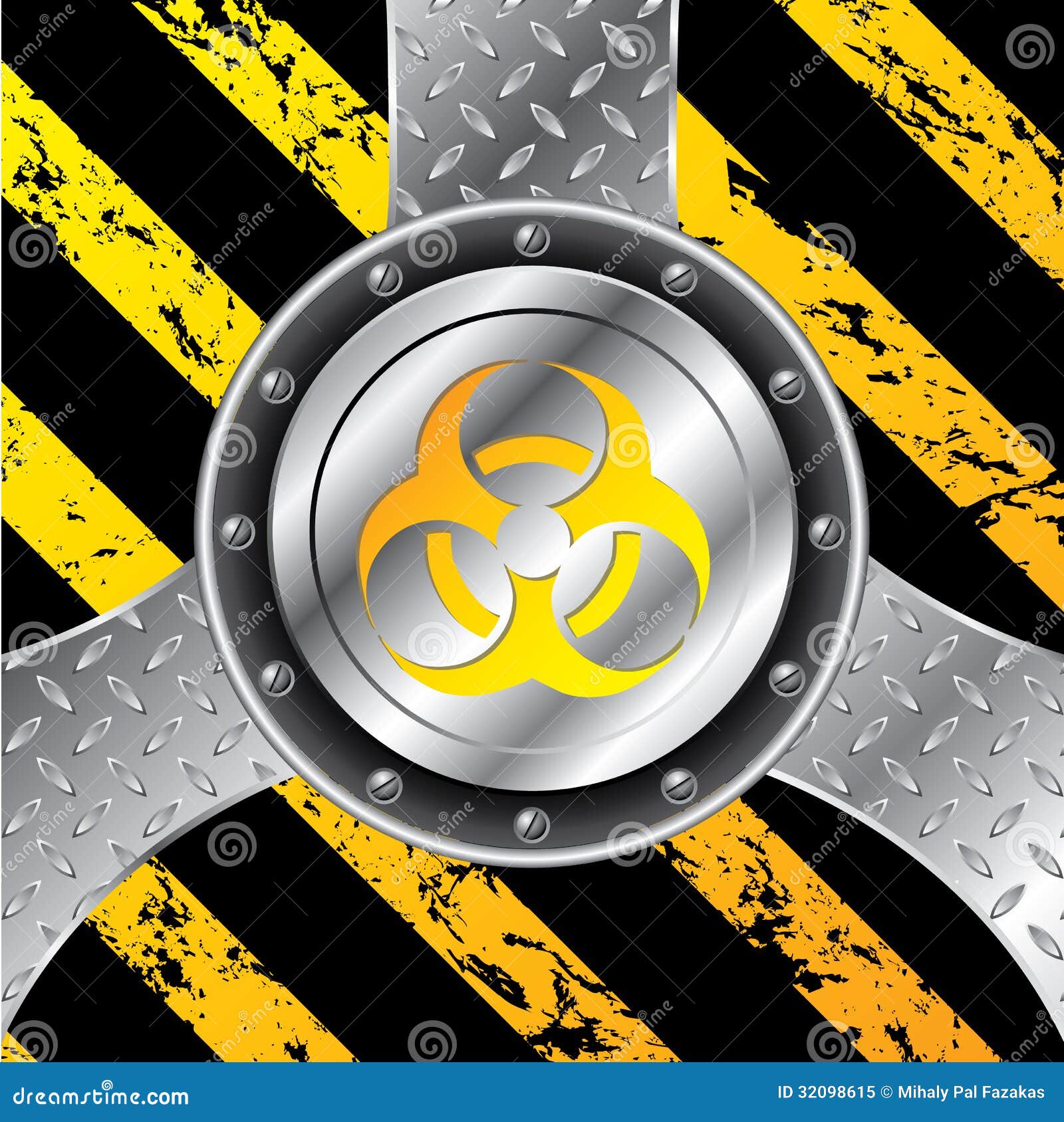 Industrial Background Design with Bio Hazard Sign Stock Vector ...