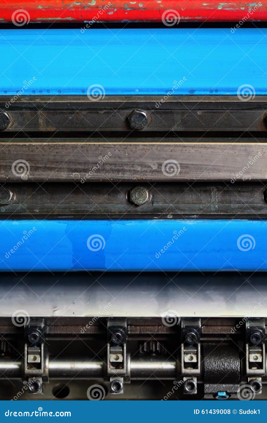 Industrial Background. Detail of Offset Machine Stock Photo - Image of ...