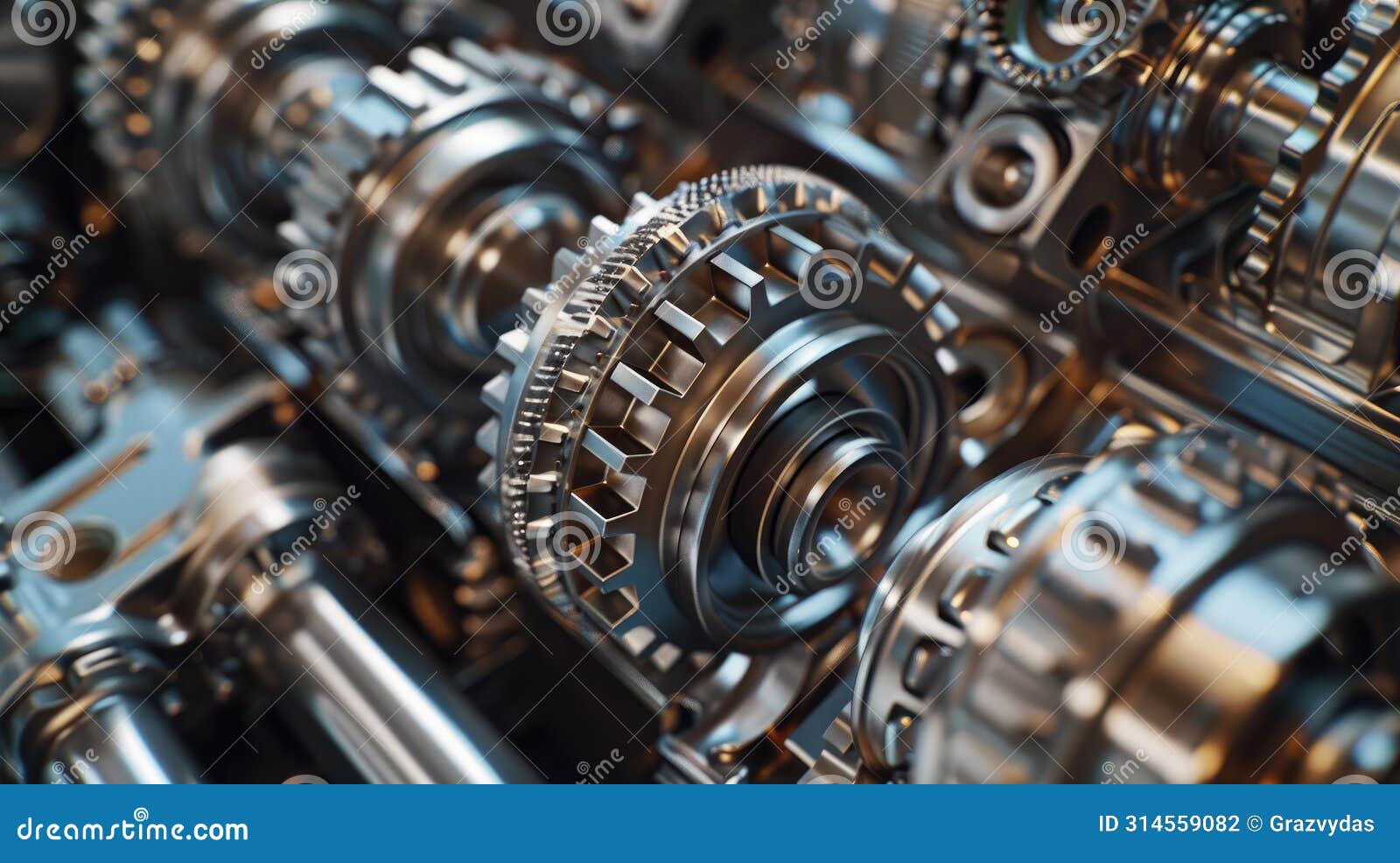 Industrial Background. Engine Gears and Wheels, Detailed Mechanical ...