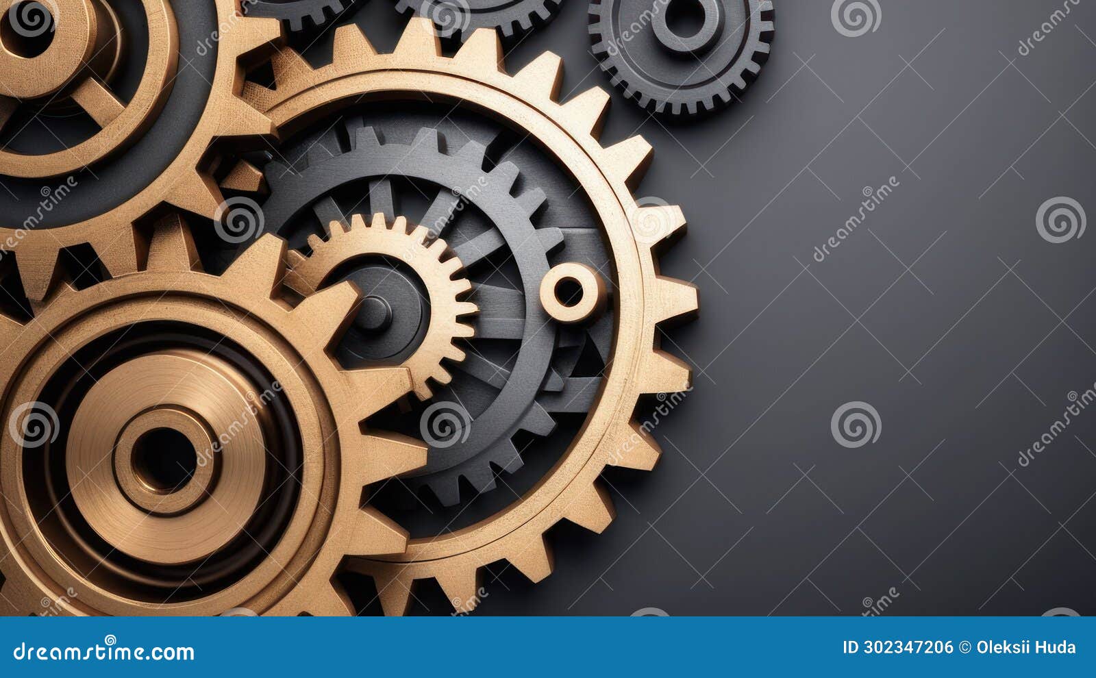Industrial Cogs Gears Banner Background Stock Illustration ...