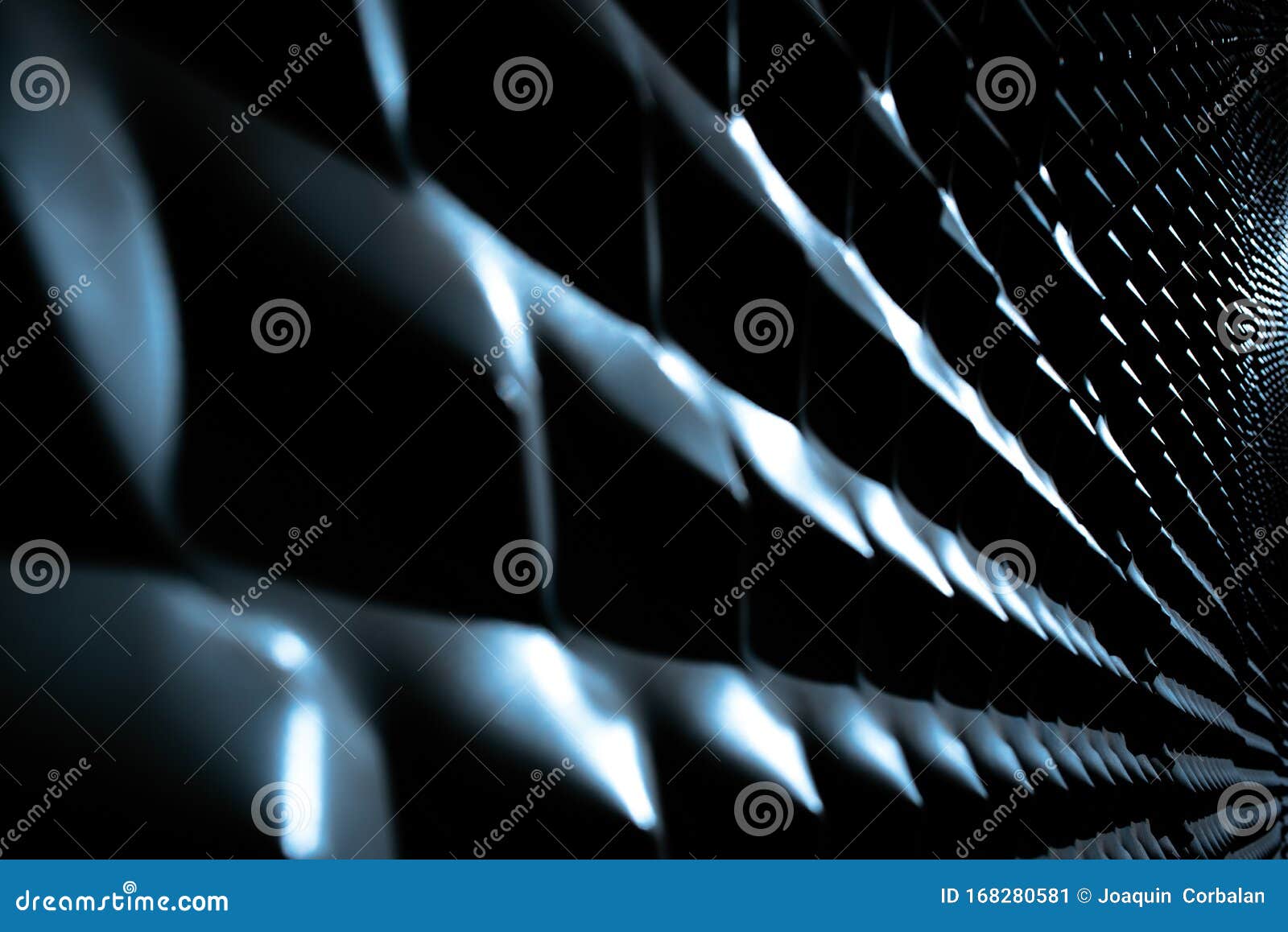 Industrial Background with Metallic Texture Illuminated with Strong ...