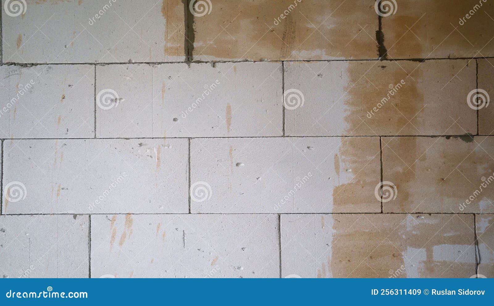 Industrial Background. Structural Plaster on the Wall. Wall with Yellow ...