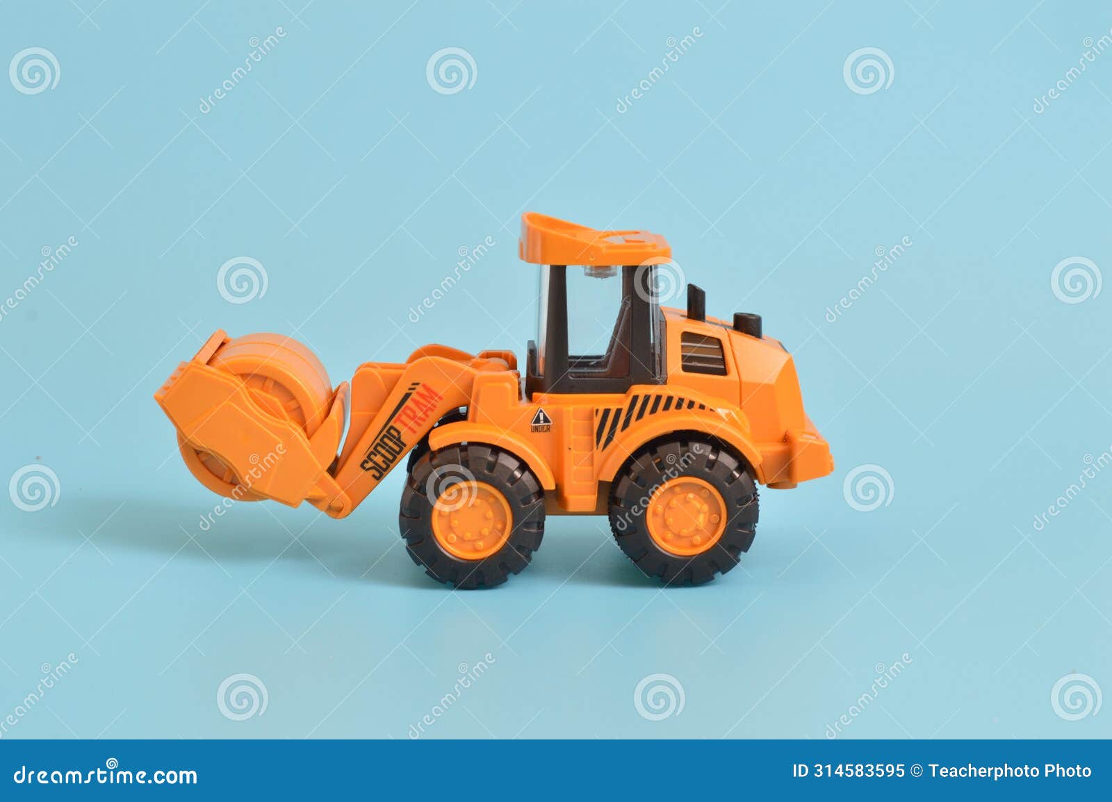 Industrial Backhoe Loader Toy with Excavator at a Construction Site ...